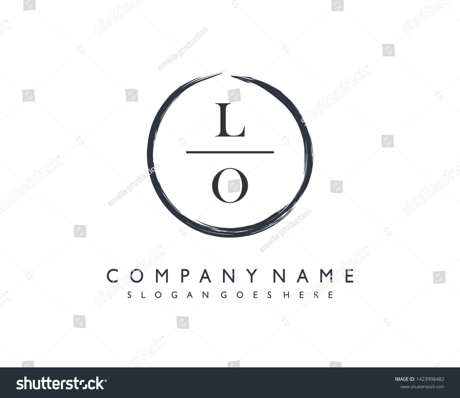 Initials Letter Lo Handwriting Logo Vector Stock Vector (Royalty Free ...