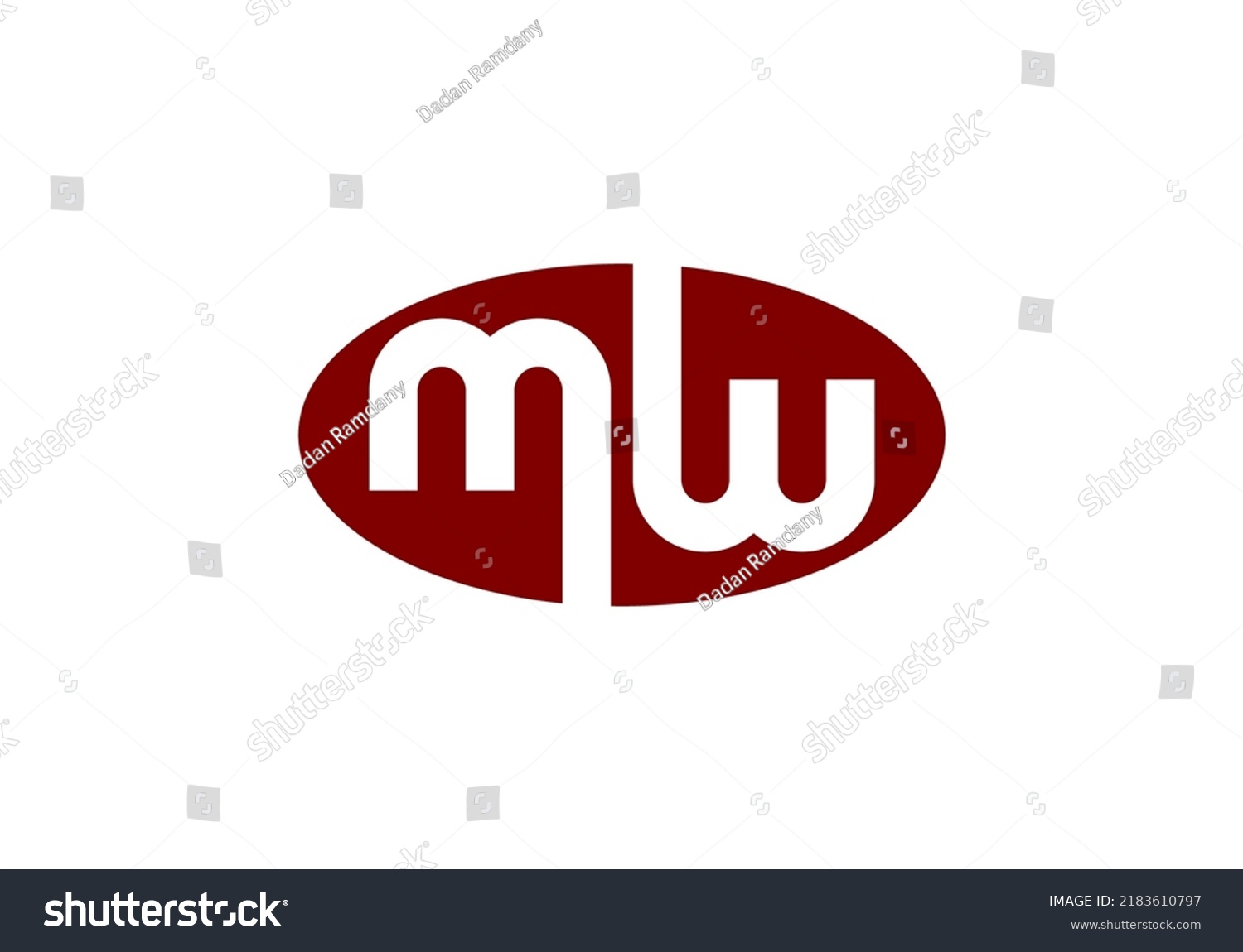 Initials Letter Mw Logo Simple Design Stock Vector (Royalty Free ...