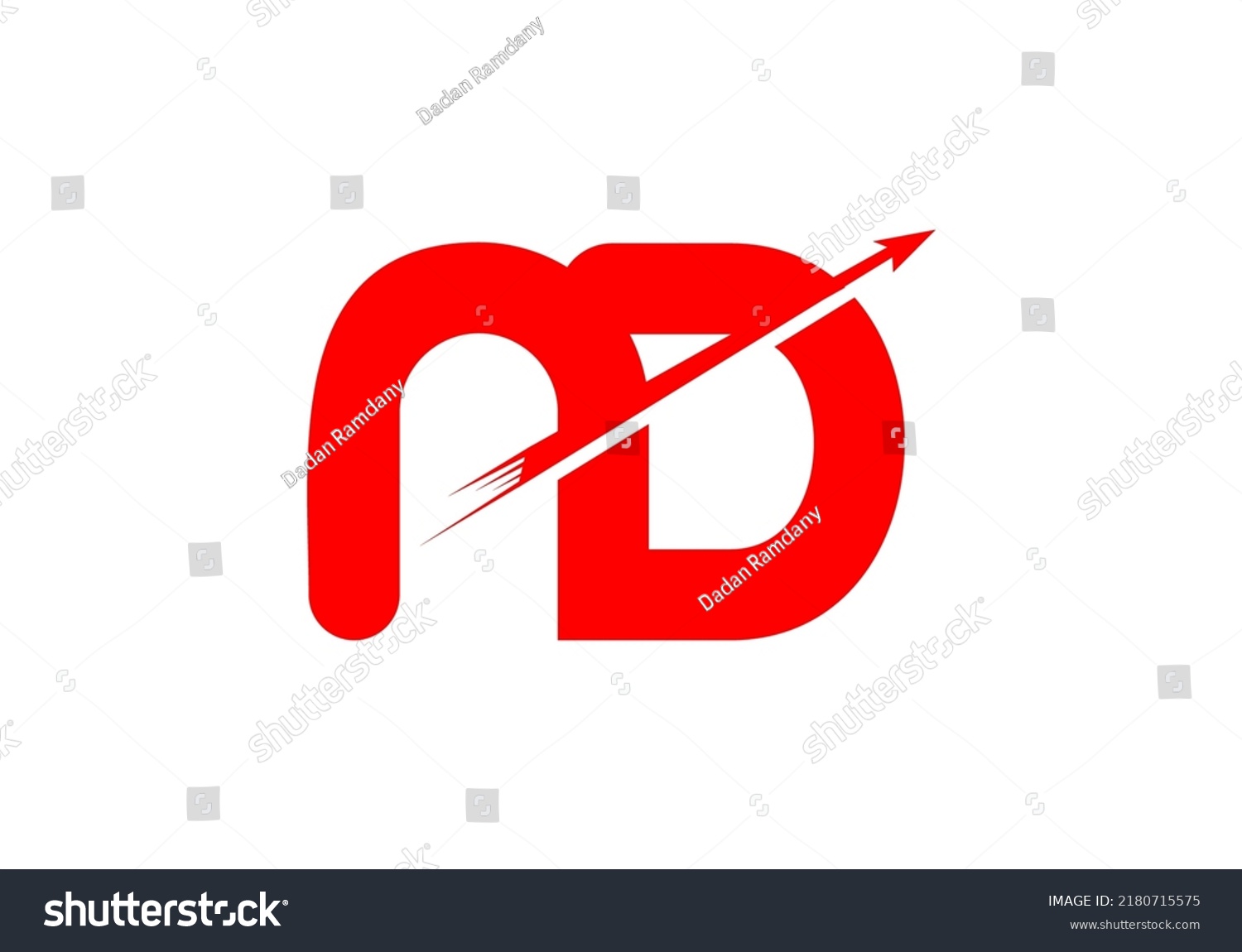 Initials Letter Nd Logo Simple Design Stock Vector (Royalty Free ...