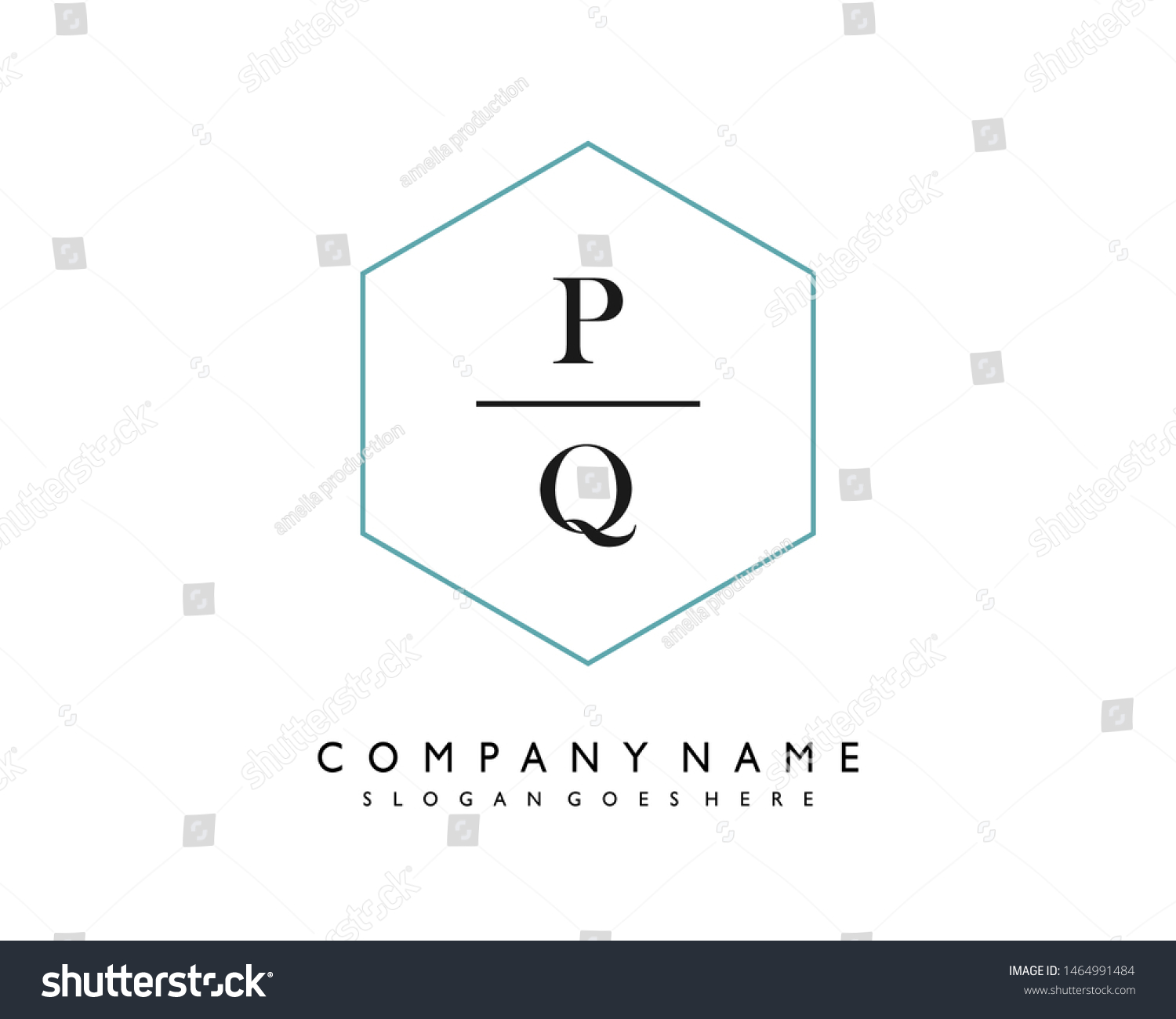 Initials Letter Pq Handwriting Logo Vector Stock Vector (Royalty Free ...