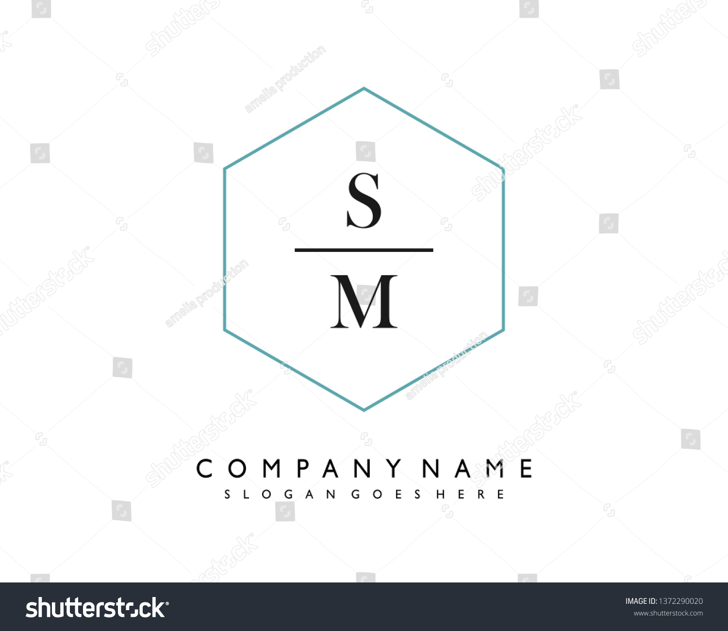 Initials Letter Sm Handwriting Logo Vector Stock Vector (Royalty Free ...
