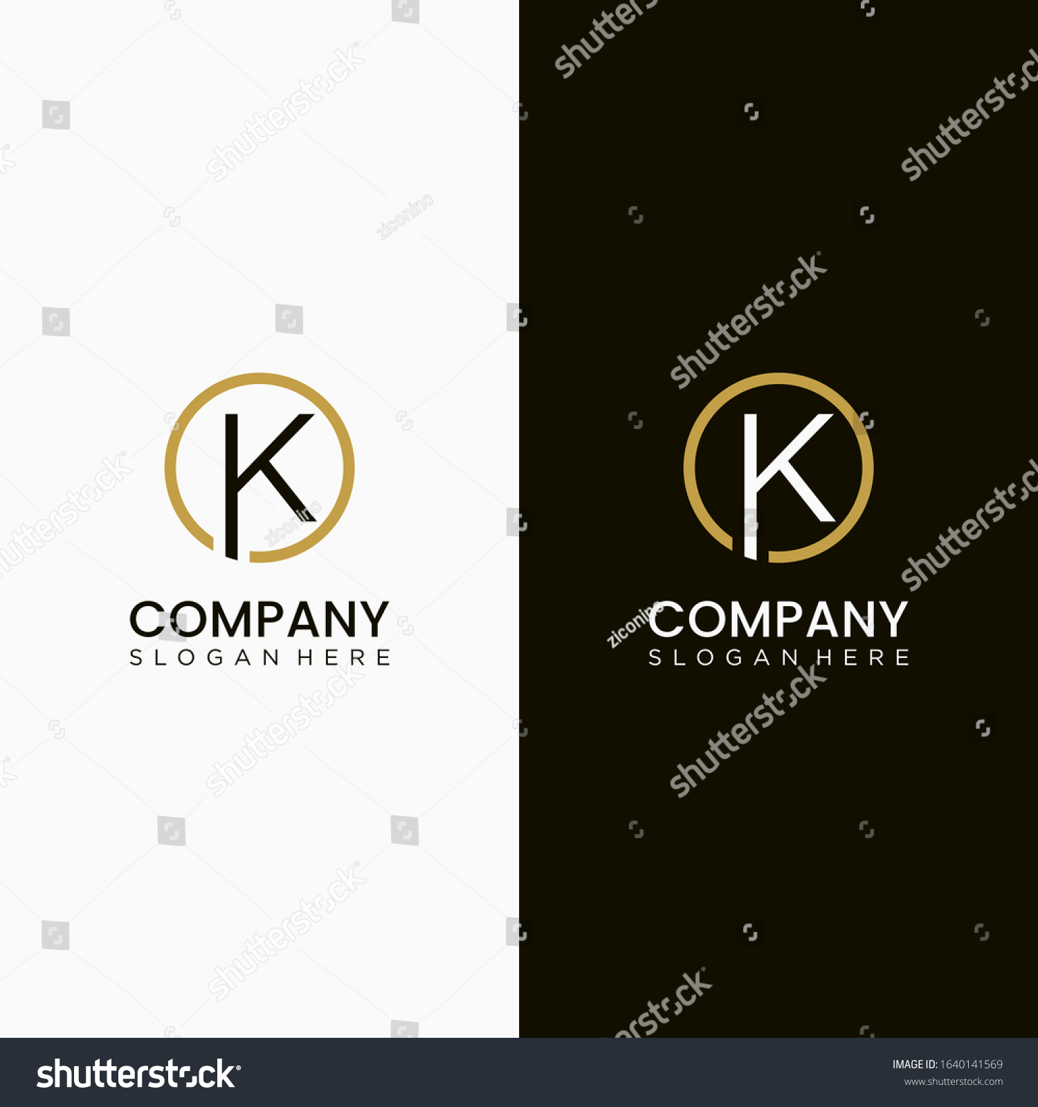 Initials Letters K Logo Golden Circle: เวกเตอร์สต็อก (ปลอดค่าลิขสิทธิ์ ...