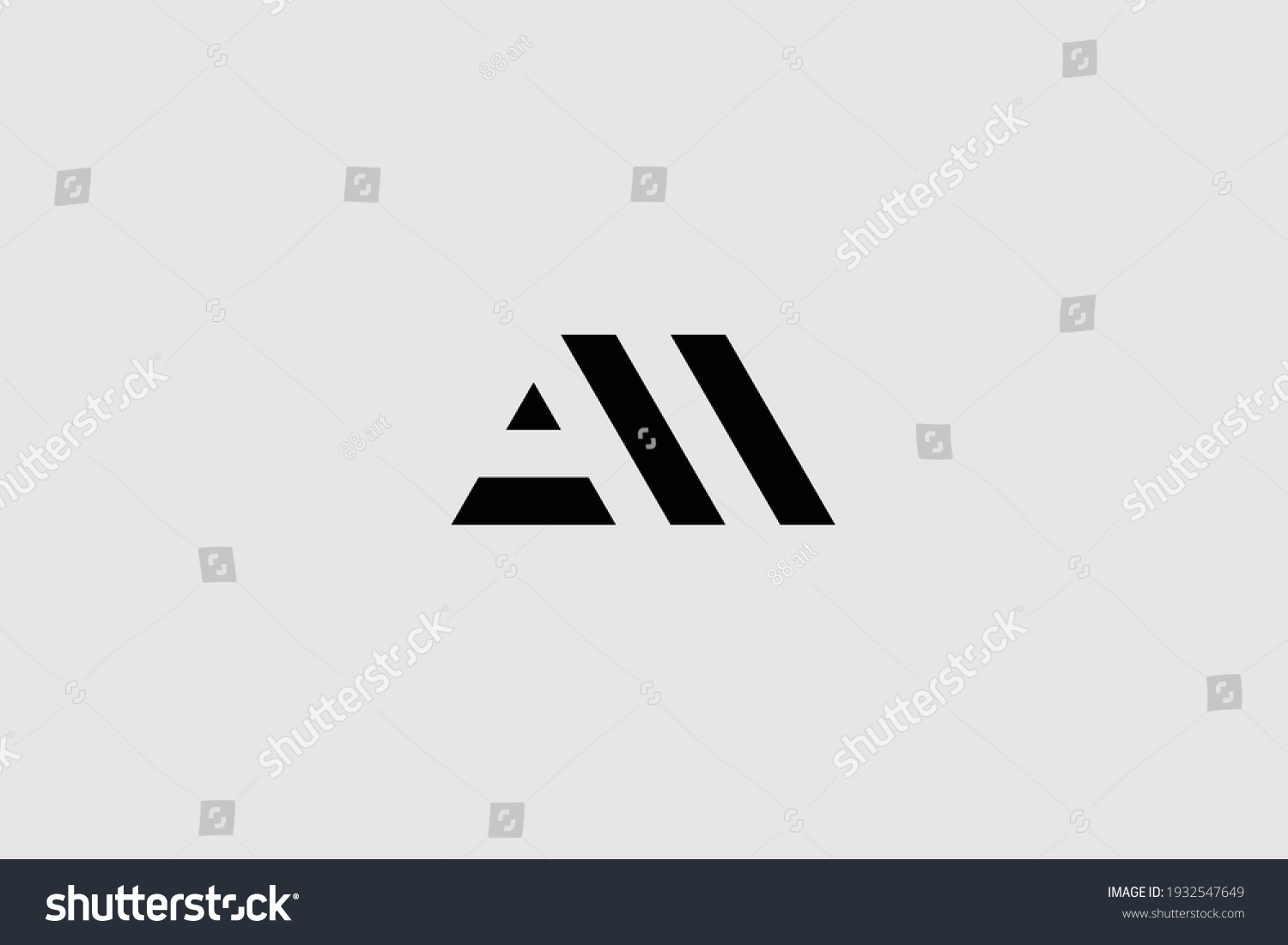 Initials Monogram Letter Construction Logo Design Stock Vector (Royalty ...
