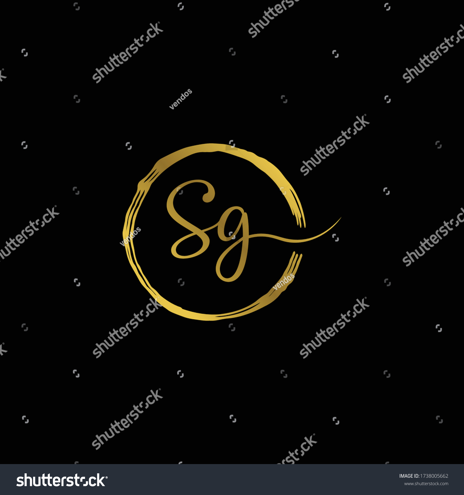 Initials Sg Vector Logo Minimalist Logo: vetor stock (livre de direitos ...