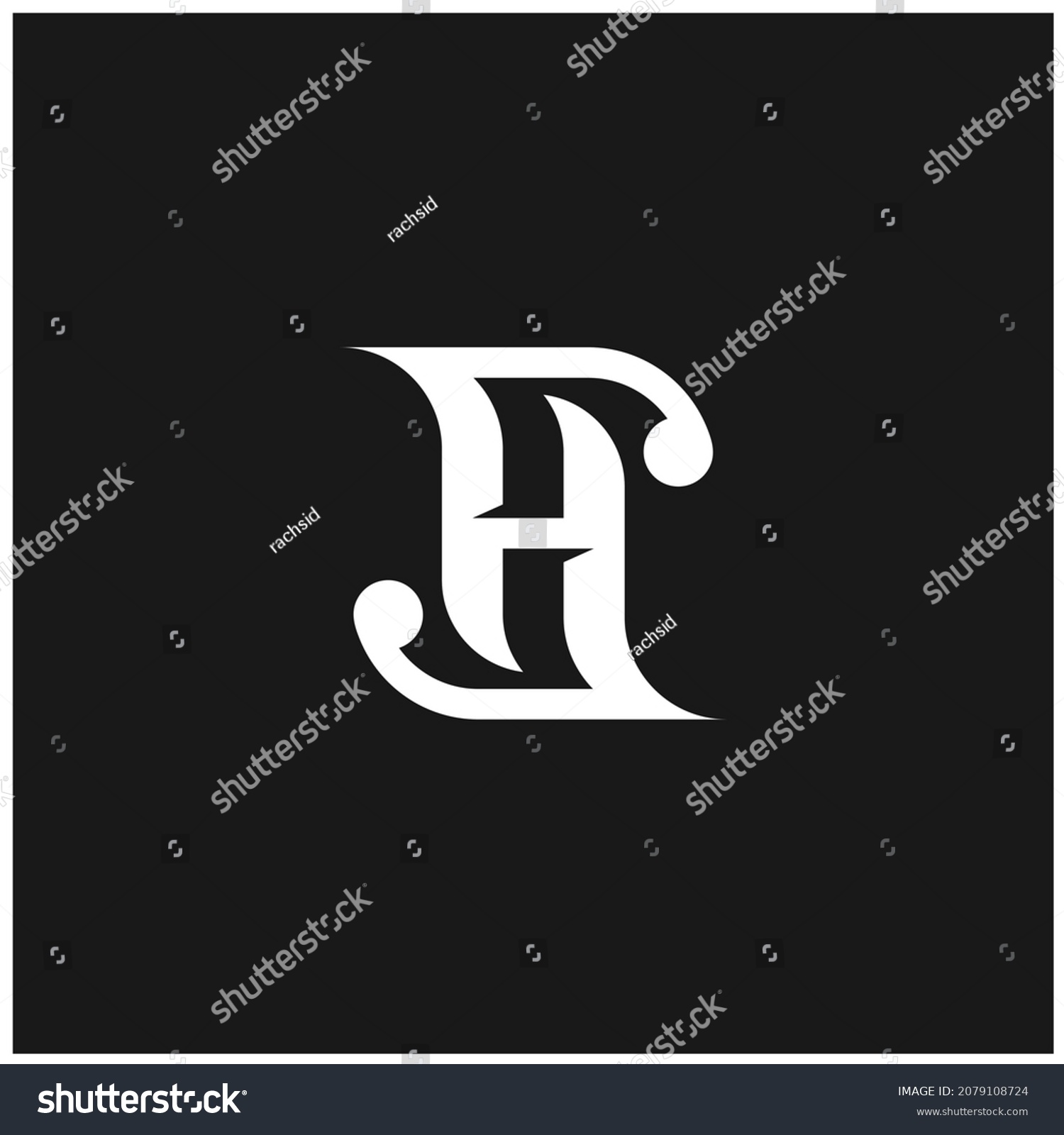 Initials Sh Logo Design Inspiration Stock Vector (Royalty Free ...