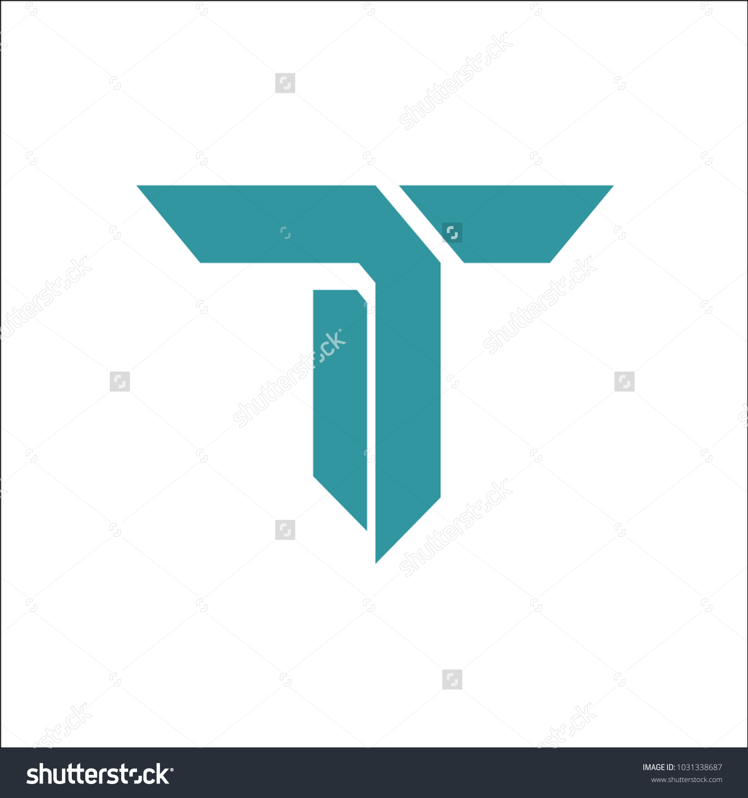 Initials T Logo Abstract Icon Template Stock Vector (Royalty Free ...