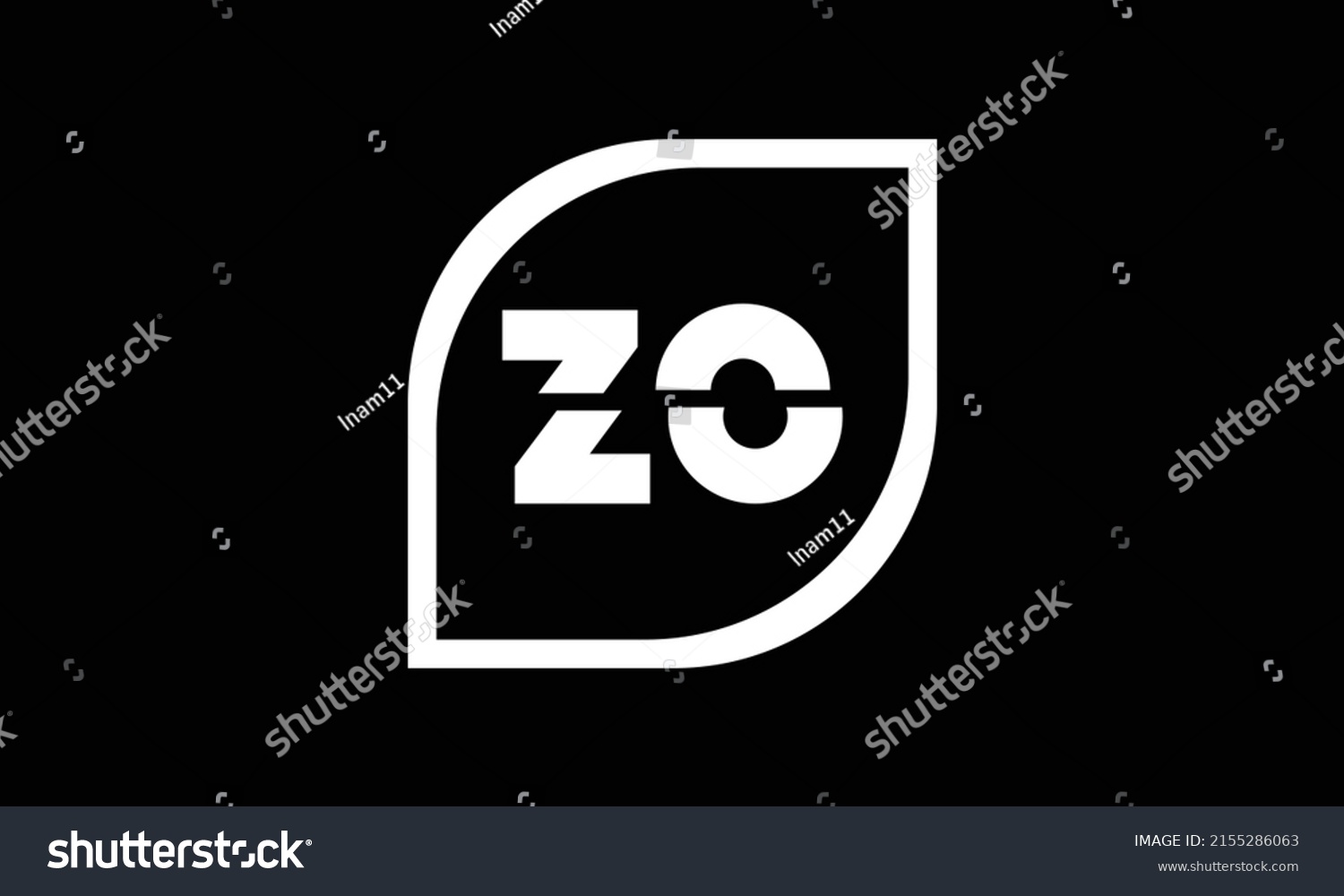 Initials Zo Oz Monogram Logo Stock Vector (Royalty Free) 2155286063 ...