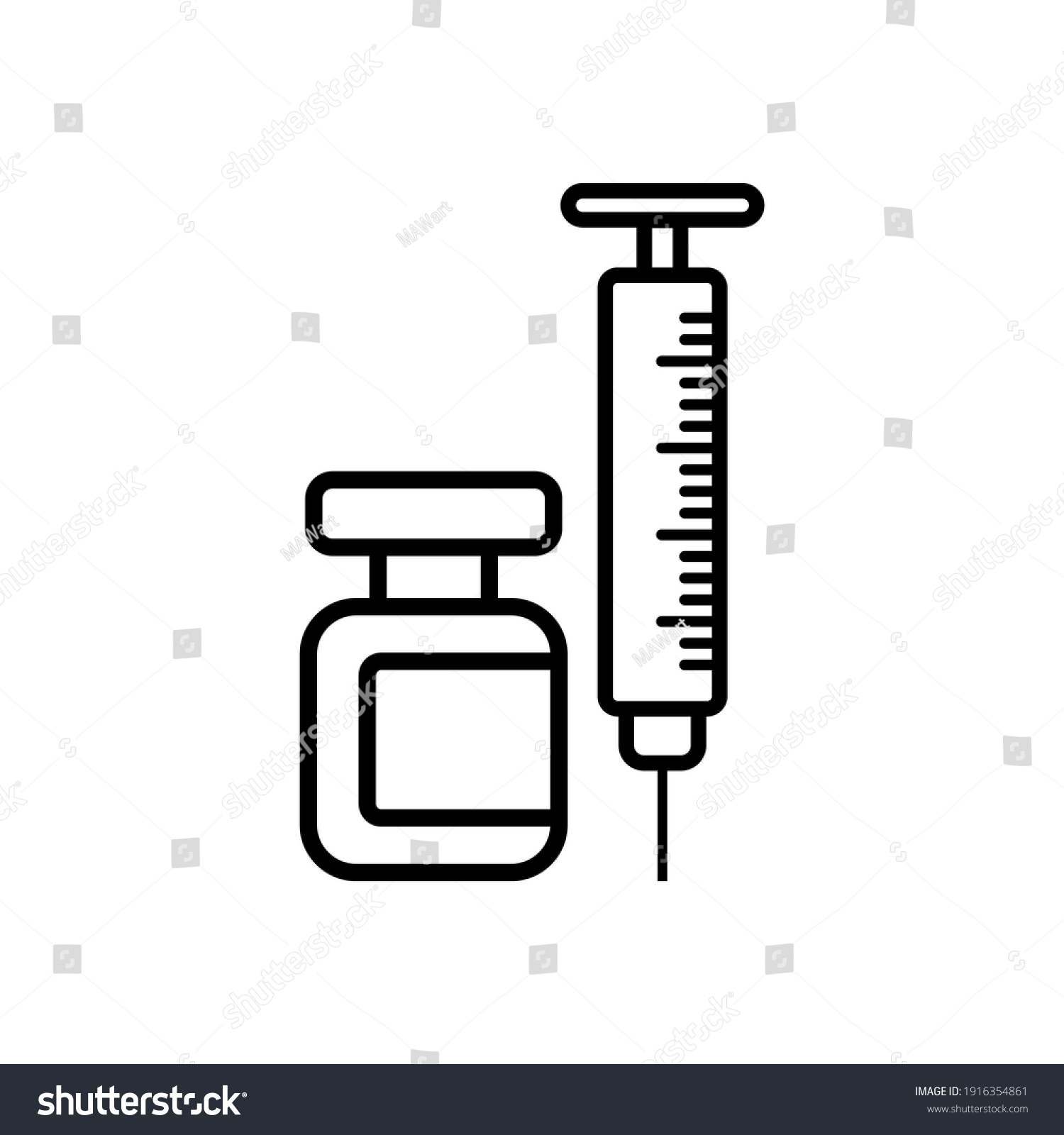 Injection Icon Vector Logo Symbol Stock Vector (Royalty Free) 1916354861