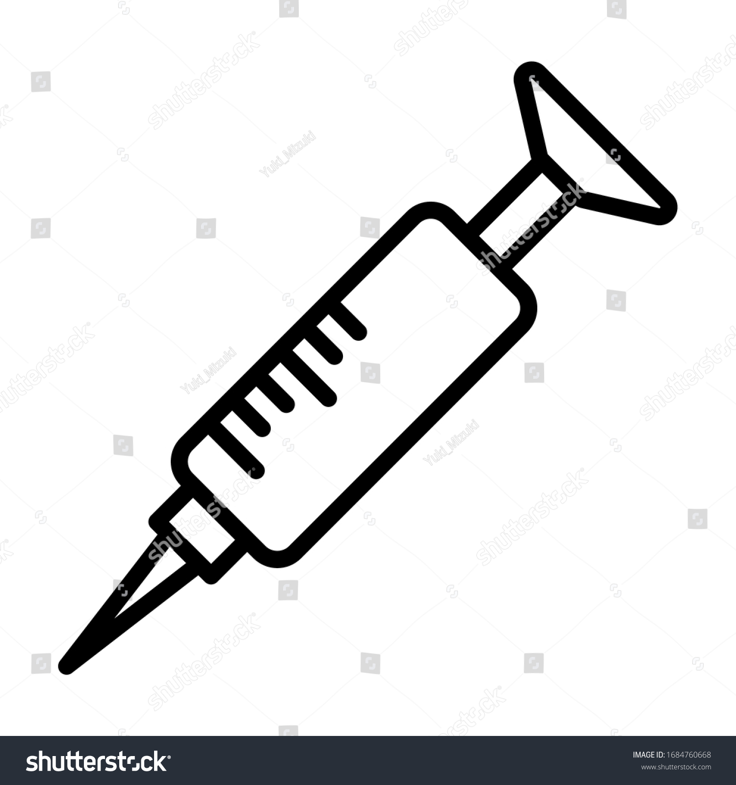 Injection Line Icon Vector Illustration Stock Vector (Royalty Free ...