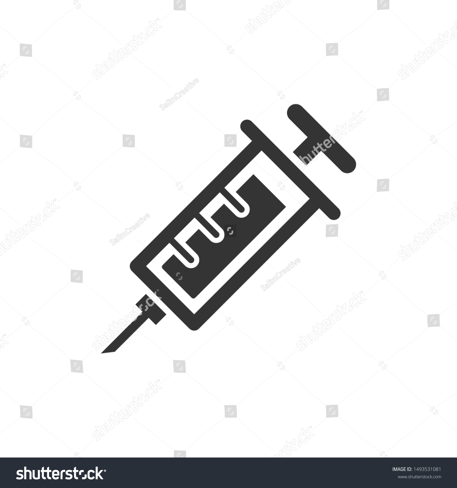 Injection Syringe Icon Vector Graphics Stock Vector (Royalty Free ...