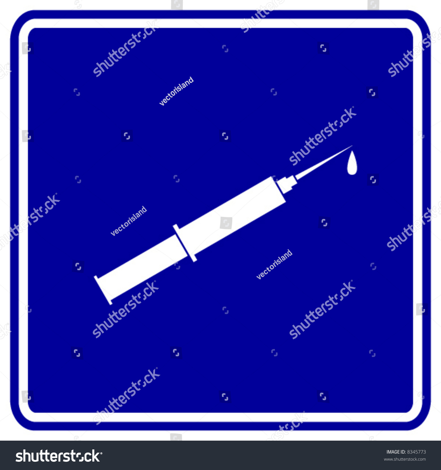 Injection Syringe Sign Stock Vector (Royalty Free) 8345773 | Shutterstock