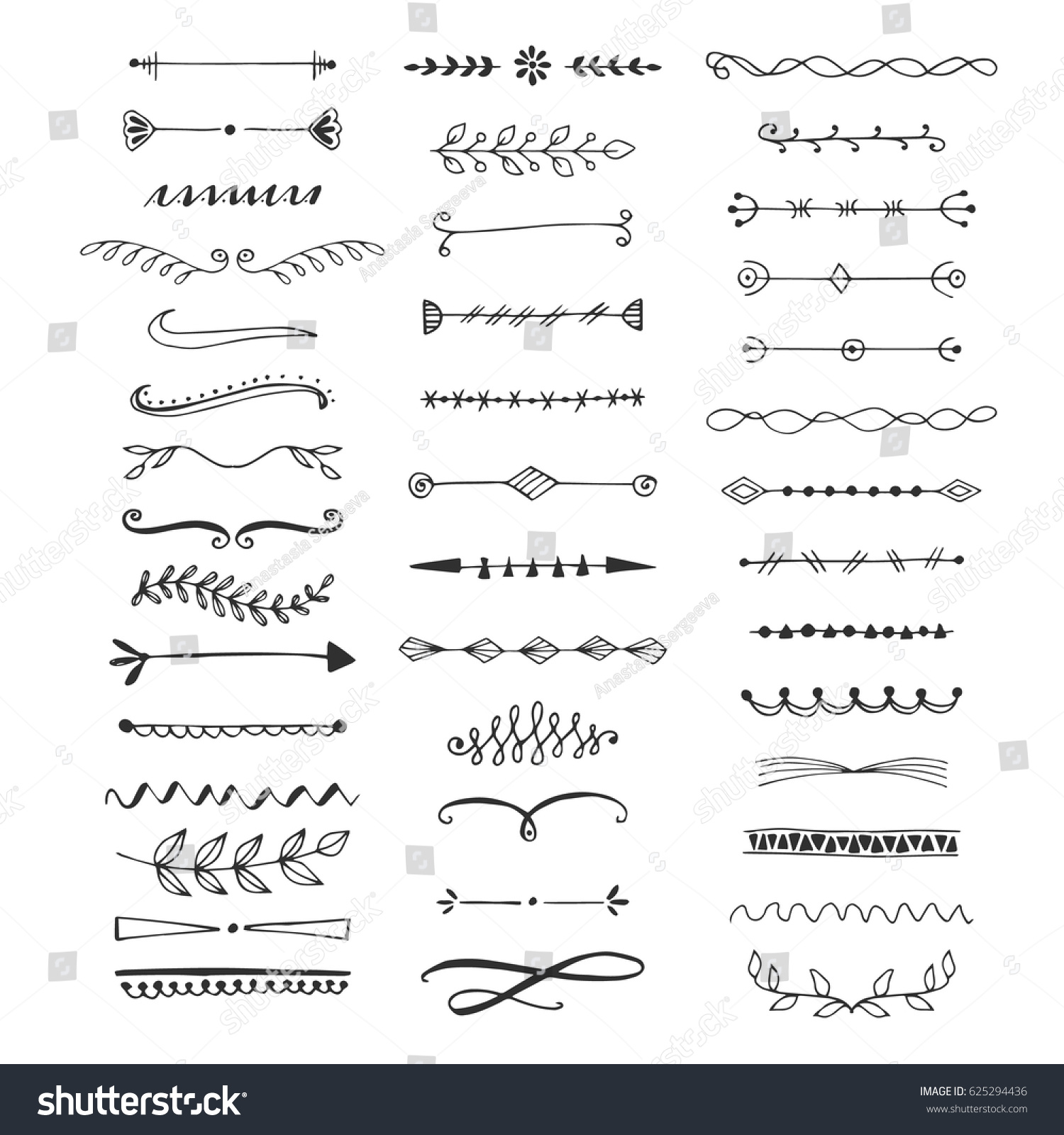 Diferentes de tinta. Bordes de líneas: vector de stock (libre de ...