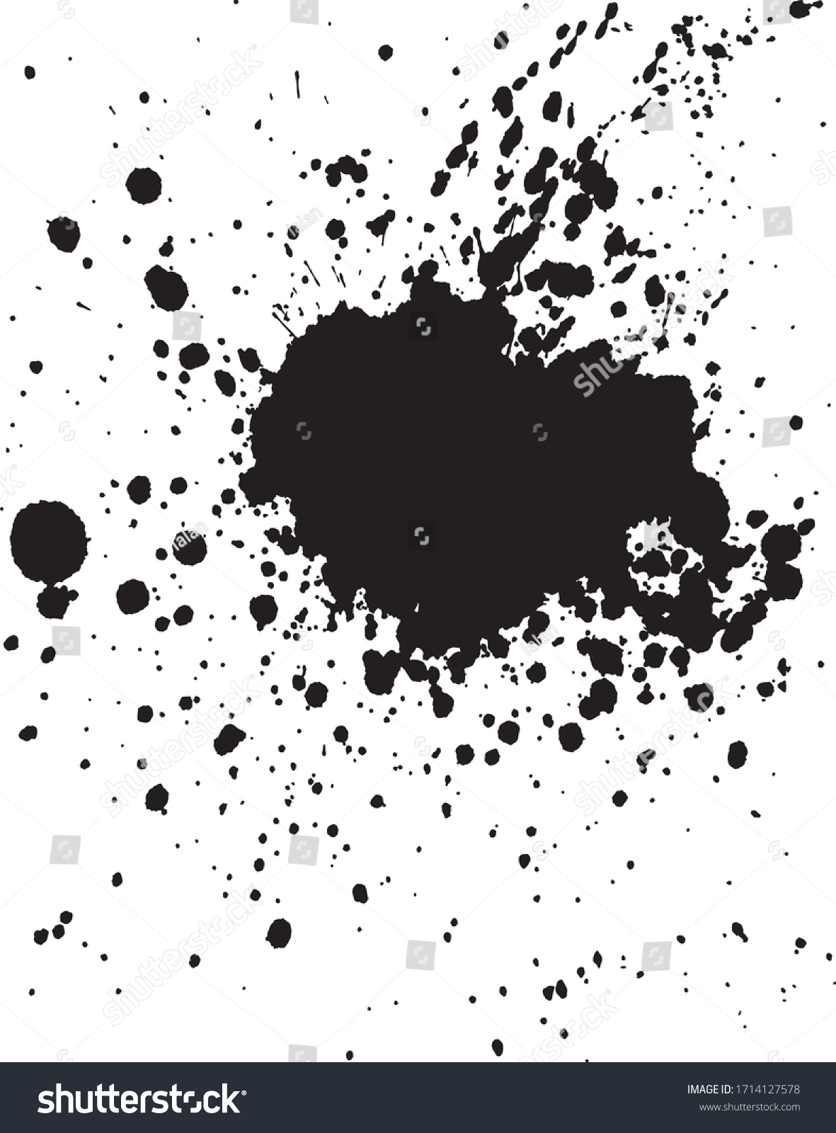 Ink Splash Brush Stroke Illustration Stock Vector (Royalty Free) 1714127578