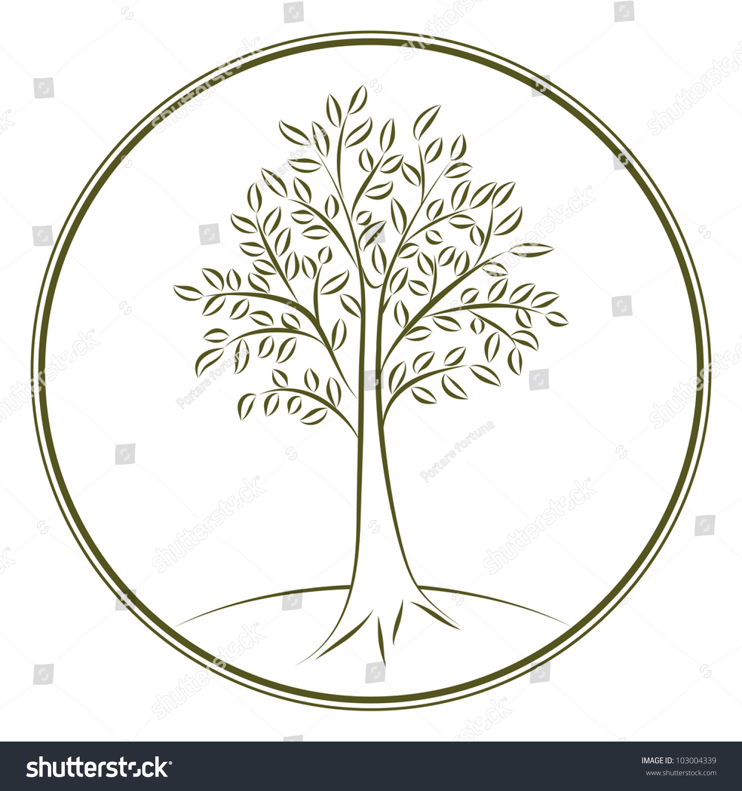 Ink Tree Vector Illustration Stock Vector (Royalty Free) 103004339 ...