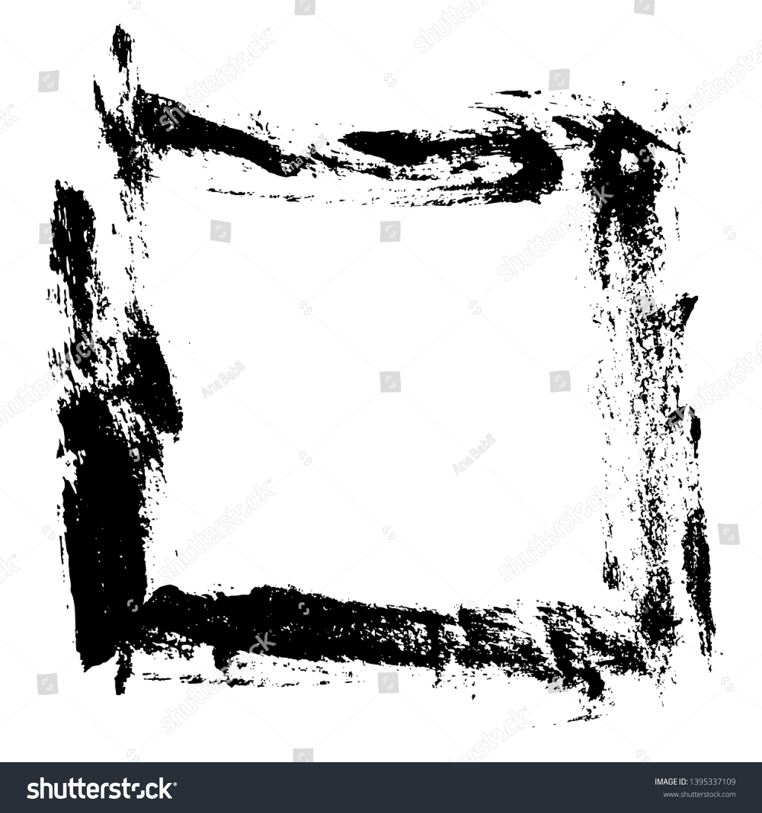Ink Vector Brush Stroke Frame Vector: เวกเตอร์สต็อก (ปลอดค่าลิขสิทธิ์ ...