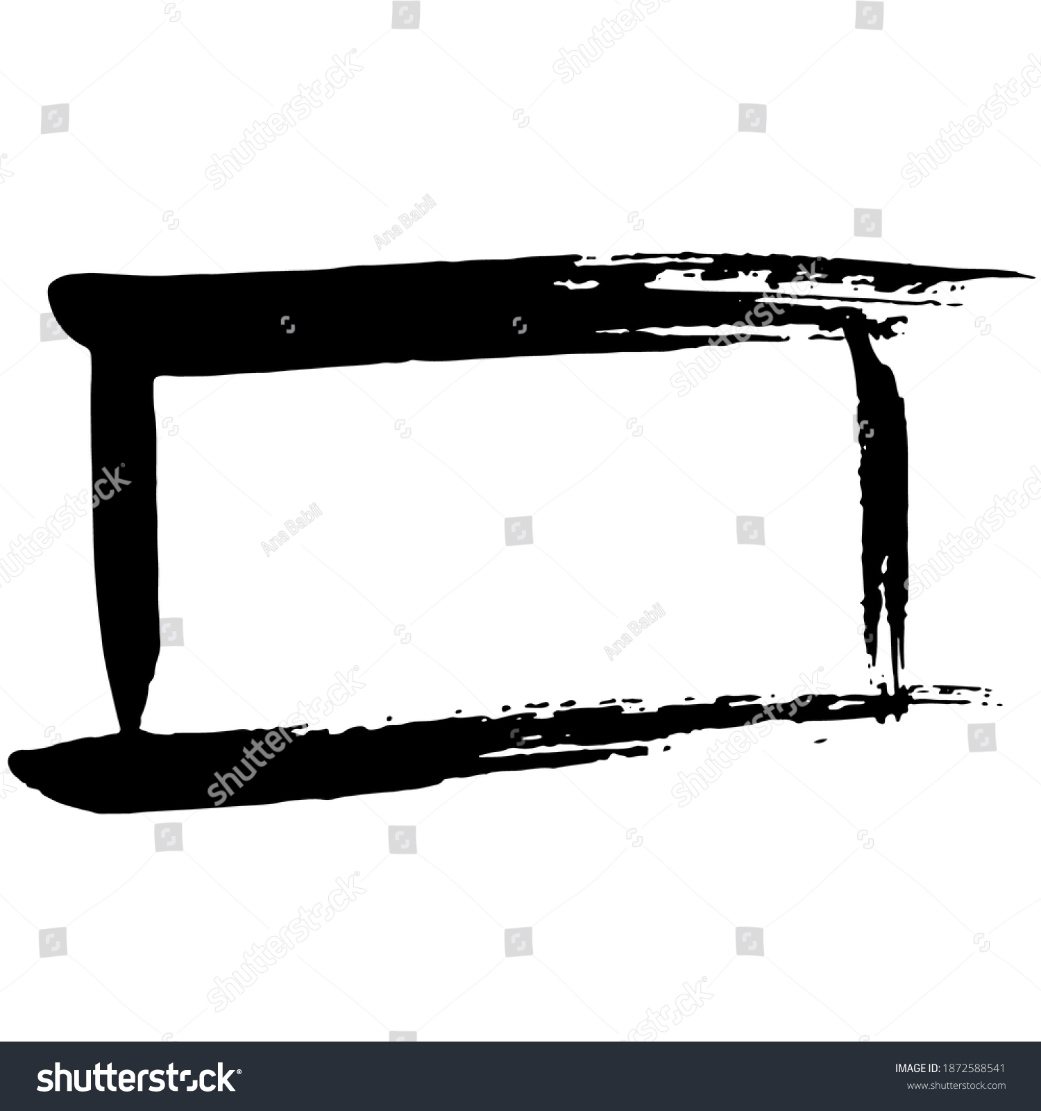 Ink Vector Brush Stroke Frame Vector Stock Vector (Royalty Free ...