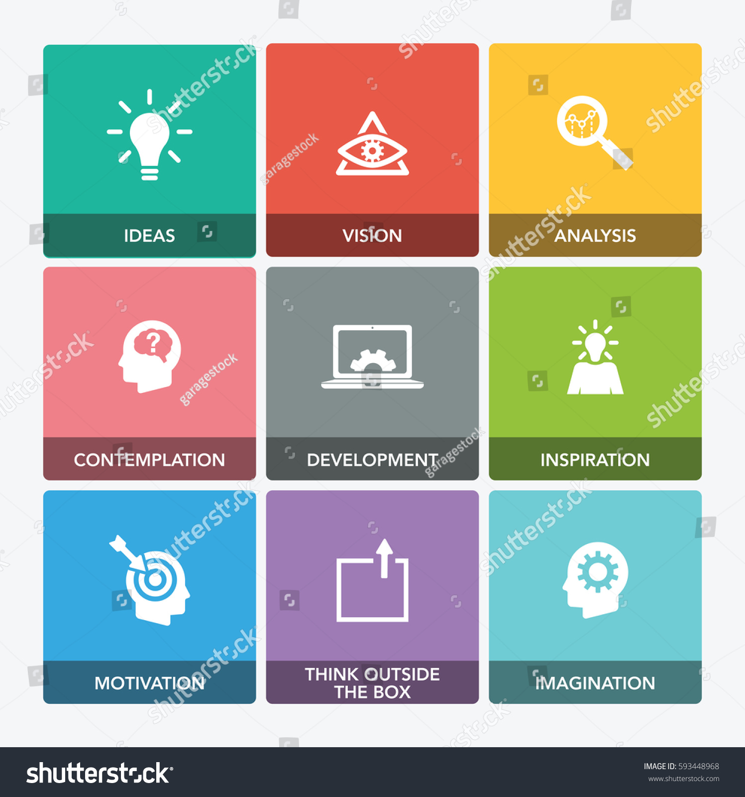 Innovation Icon Set Stock Vector (Royalty Free) 593448968