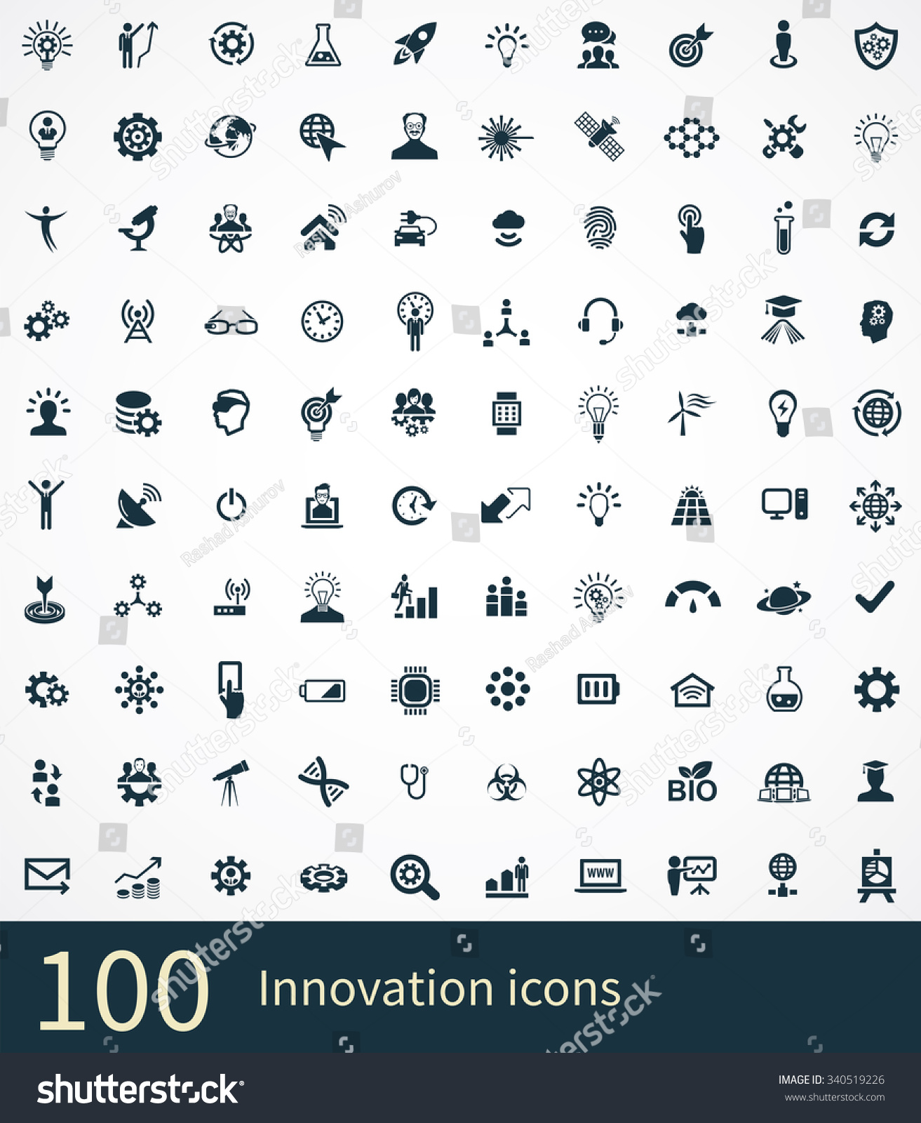Innovation Icons Vector Set Stock Vector (Royalty Free) 340519226 ...