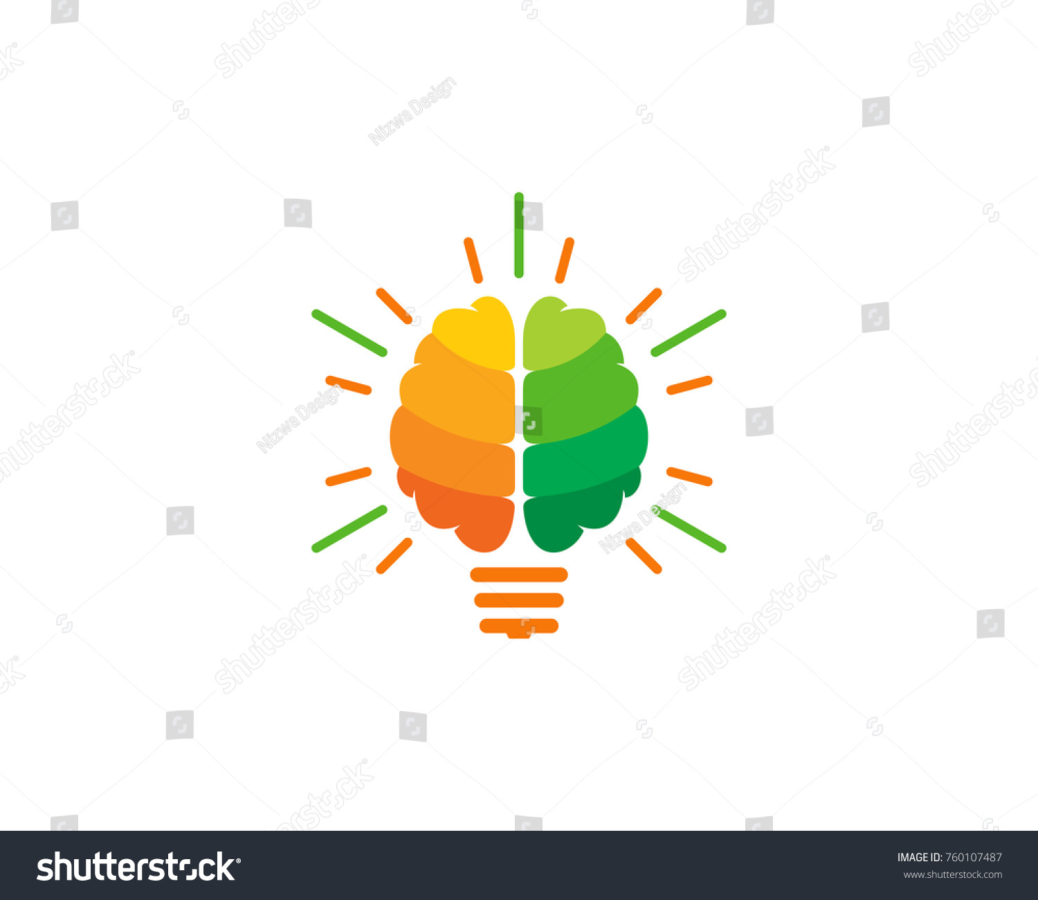 Innovative Brain Icon Logo Design Element Stock Vector (Royalty Free ...