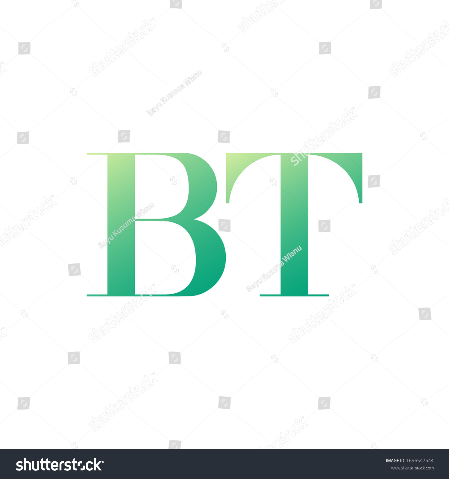 Innovative Creative Initial Bt Logo Design Stock Vector (Royalty Free ...