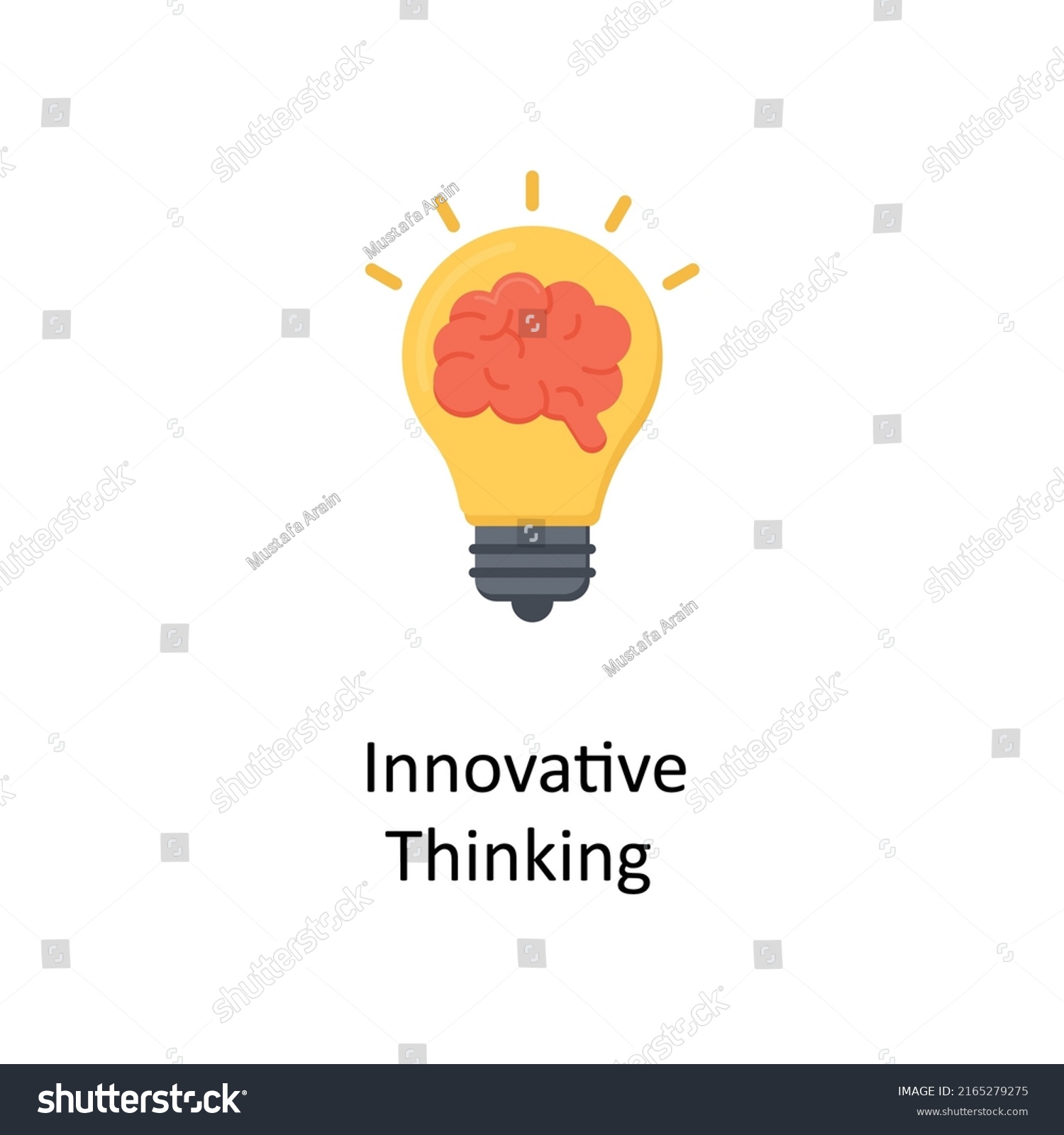 Innovative Thinking Vector Flat Icon Web Stock Vector (Royalty Free ...