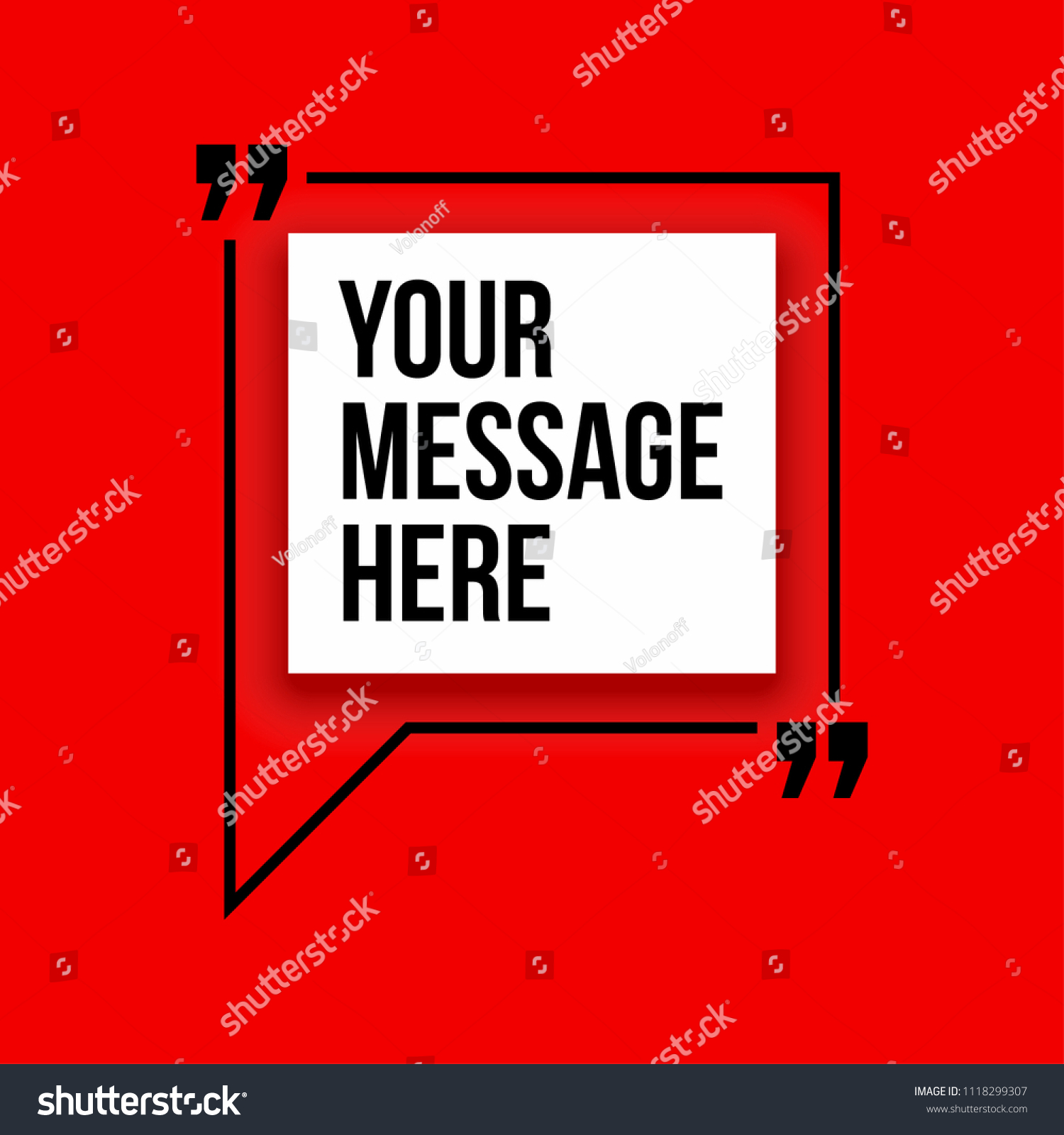 Innovative Vector Basic Quotation Marks Template Stock Vector (Royalty ...