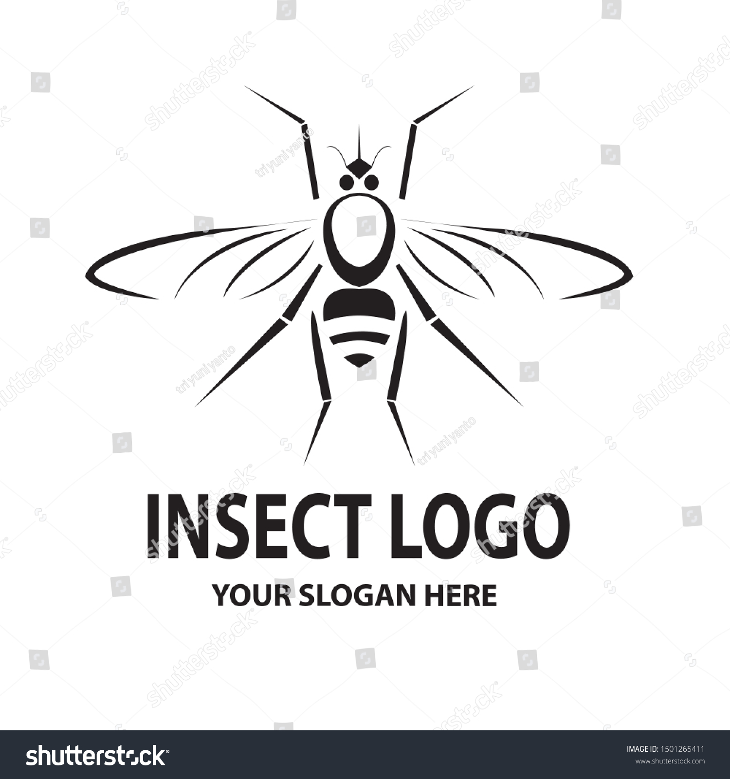 Insect Logo Design Vector Template Insect Stock Vector (Royalty Free ...