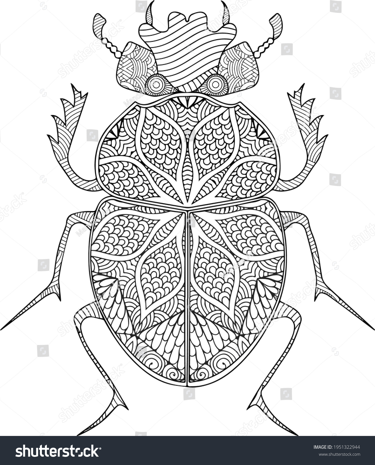 Insect Mandala Vector Coloring Page: เวกเตอร์สต็อก (ปลอดค่าลิขสิทธิ์ ...