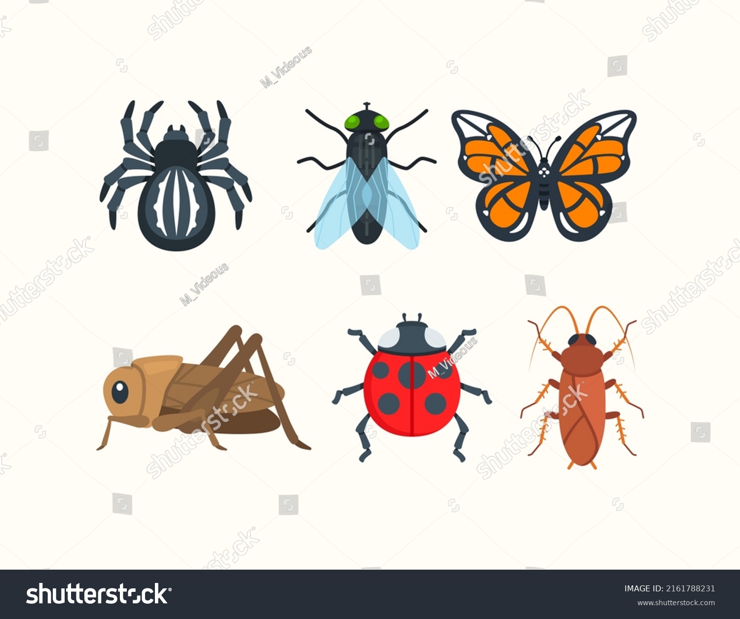 Insect Vector Emoji Set Illustrations Insect Stock Vector (Royalty Free ...