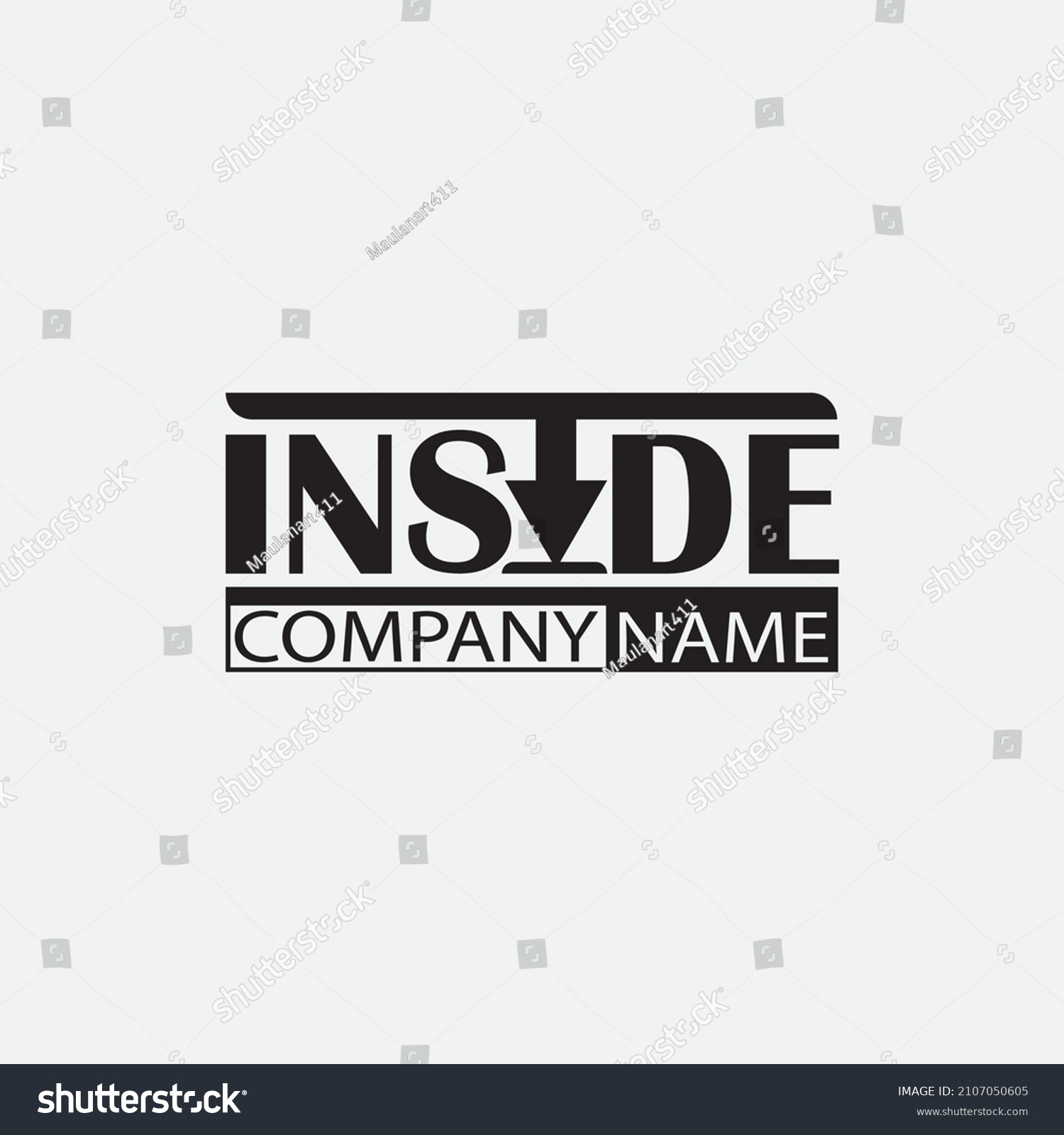 Inside Logo Lettering Vector Logo Design Stock Vector (Royalty Free ...