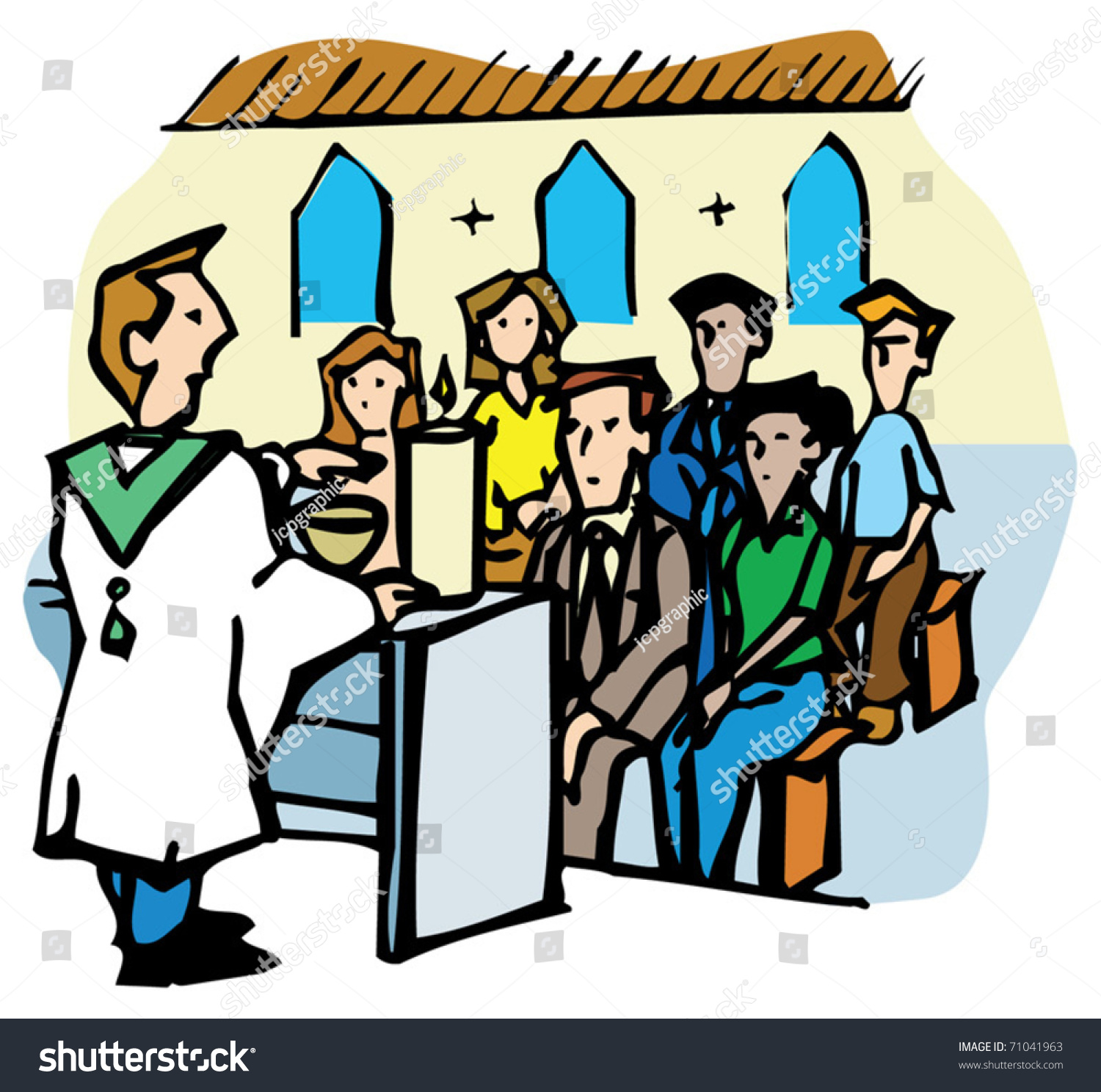 Inside Church Stock Vector 71041963 - Shutterstock