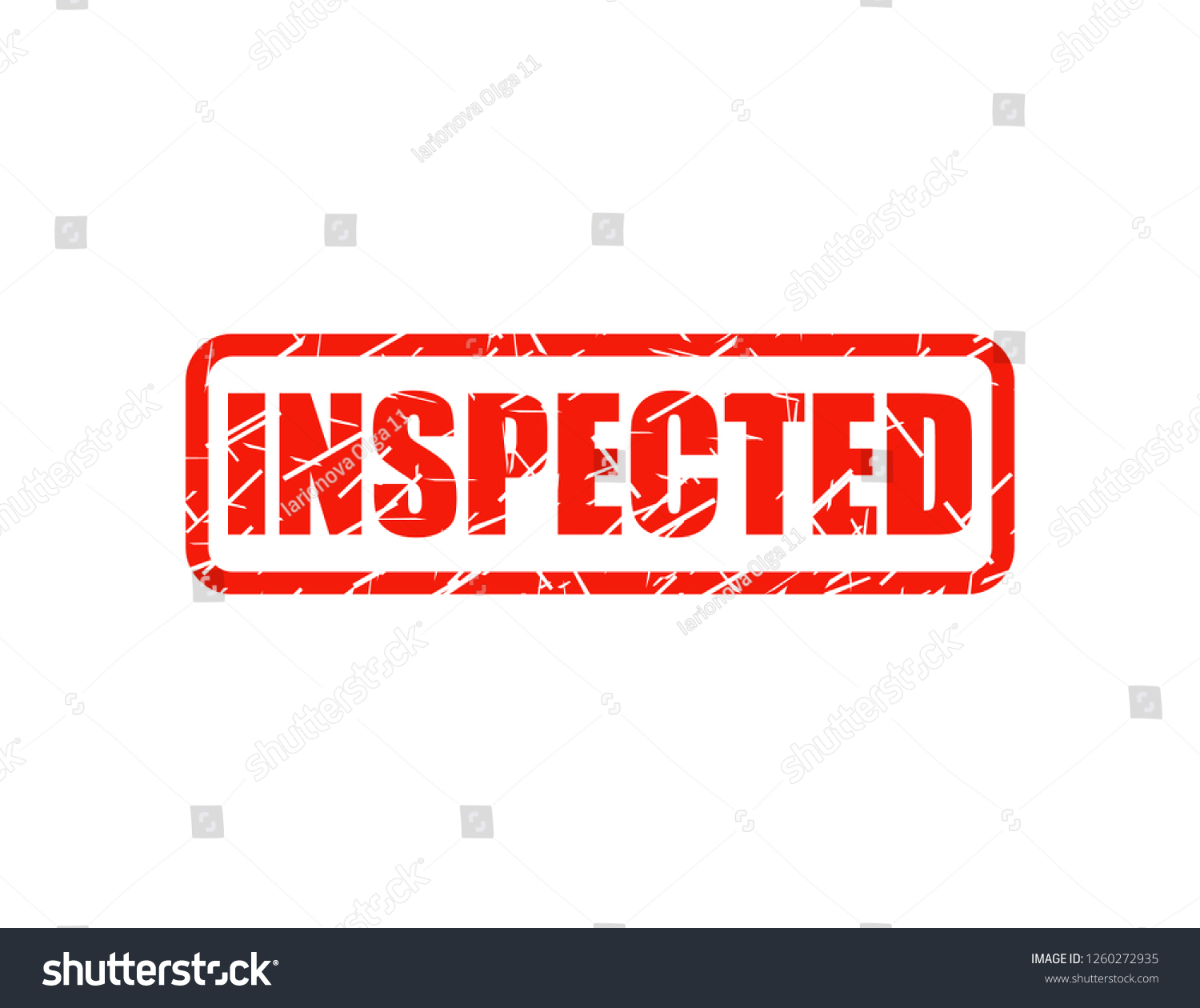 Inspected Red Stamp Stock Vector (Royalty Free) 1260272935 | Shutterstock