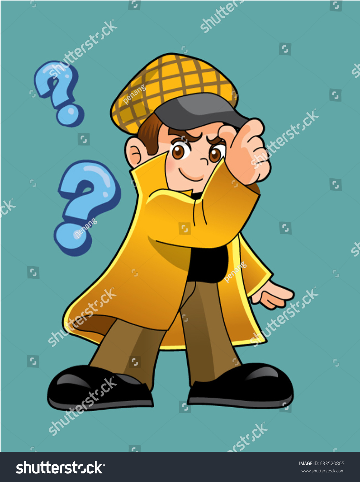 Inspector Cartoon Stock Vector (Royalty Free) 633520805