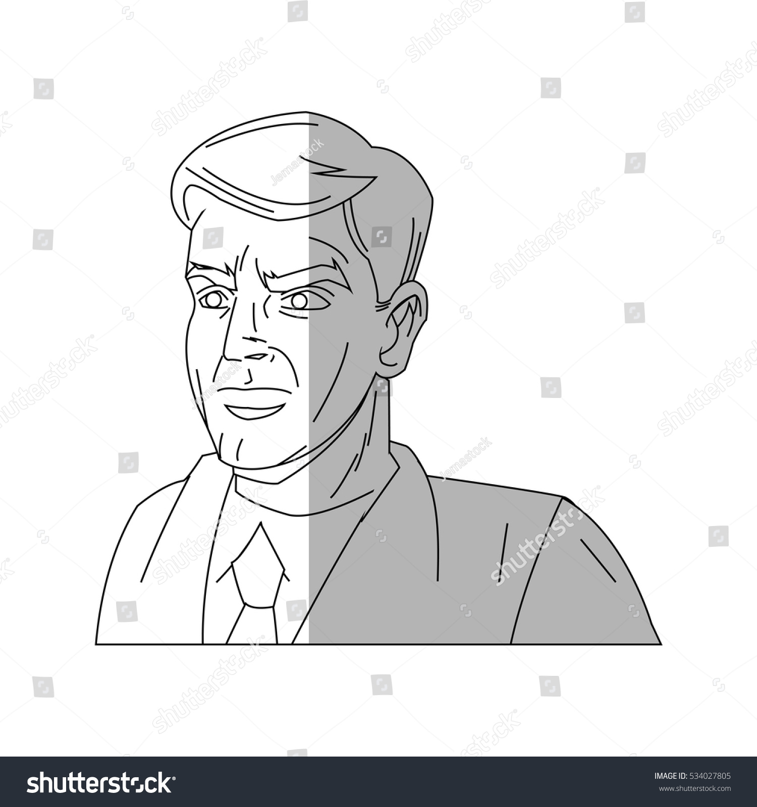 Inspector Man Cartoon Design Stock Vector (Royalty Free) 534027805 ...
