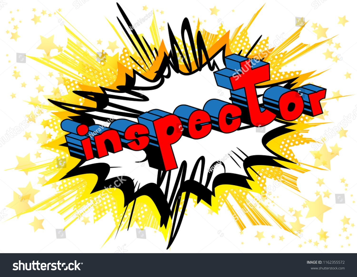 Inspector Vector Illustrated Comic Book Style: vector de stock (libre ...