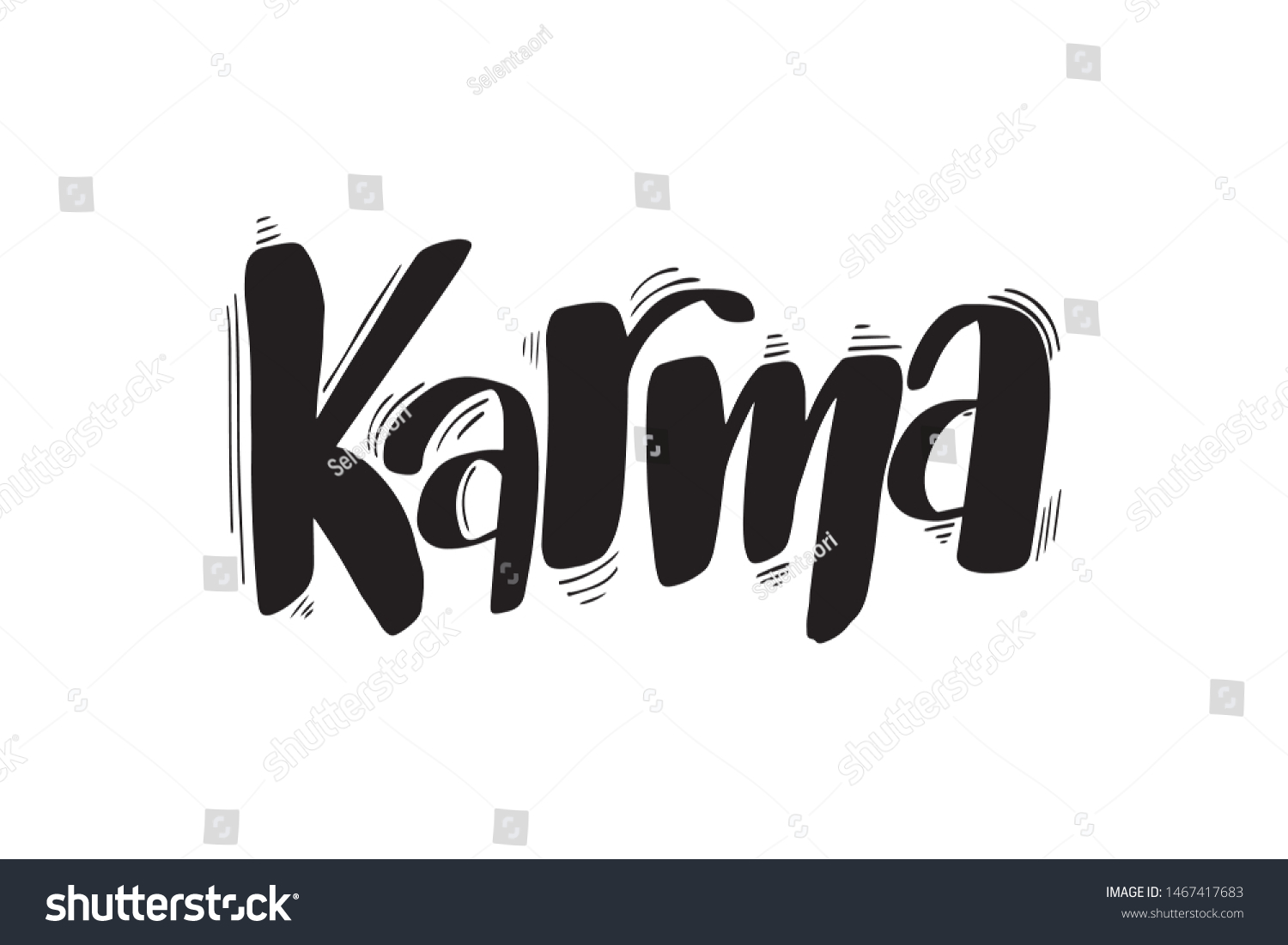 Inspirational Handwritten Brush Lettering Karma Vector Stock Vector ... Inspirational Handwritten Brush Lettering Karma Vector Stock Vector ...