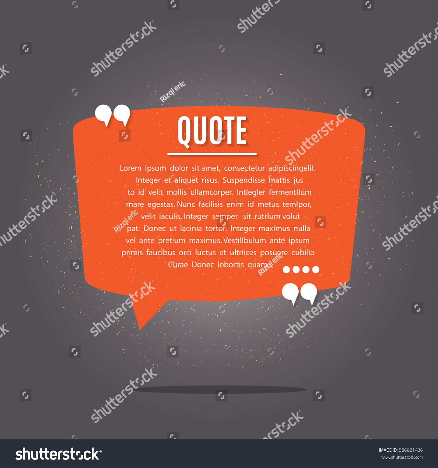 Inspirational Quote Template Stock Vector (Royalty Free) 586621436