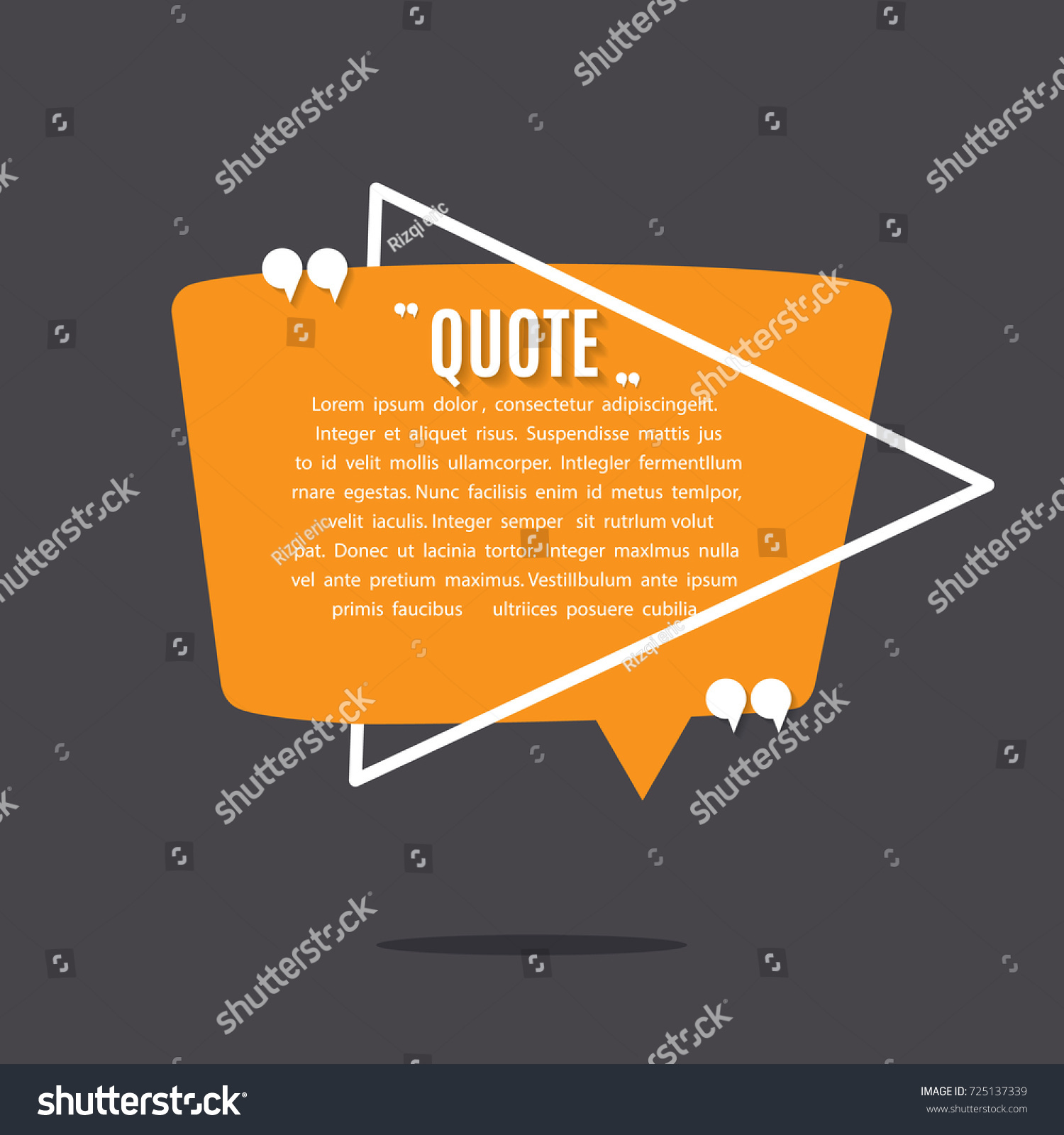 Inspirational Quote Template Stock Vector (Royalty Free) 725137339