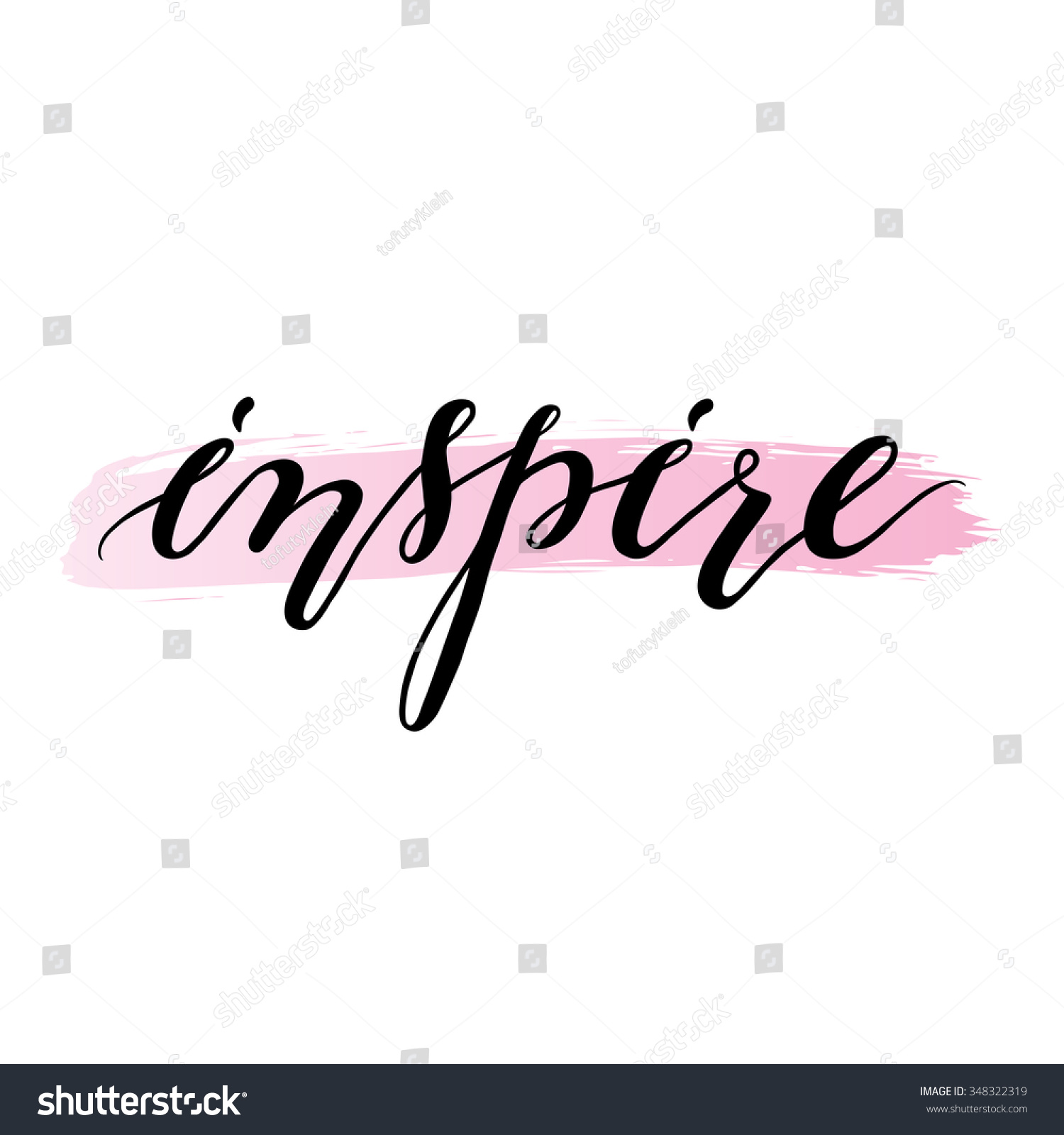Inspire Handwritten Text Stock Vector (Royalty Free) 348322319 ...