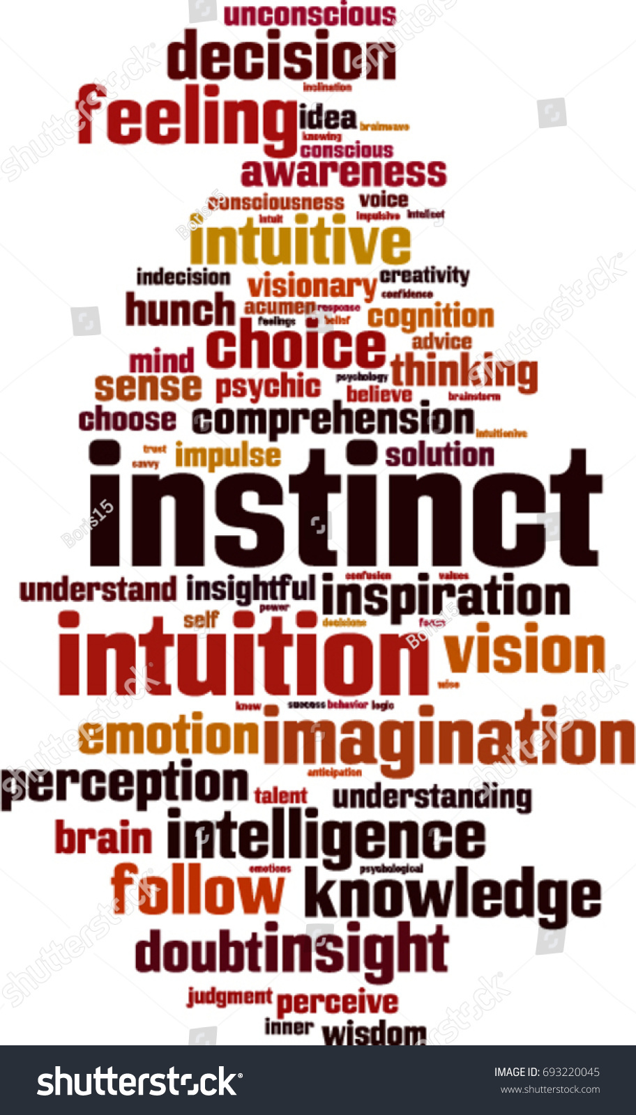Instinct Word Cloud Concept Vector Illustration Stock Vector (Royalty ...