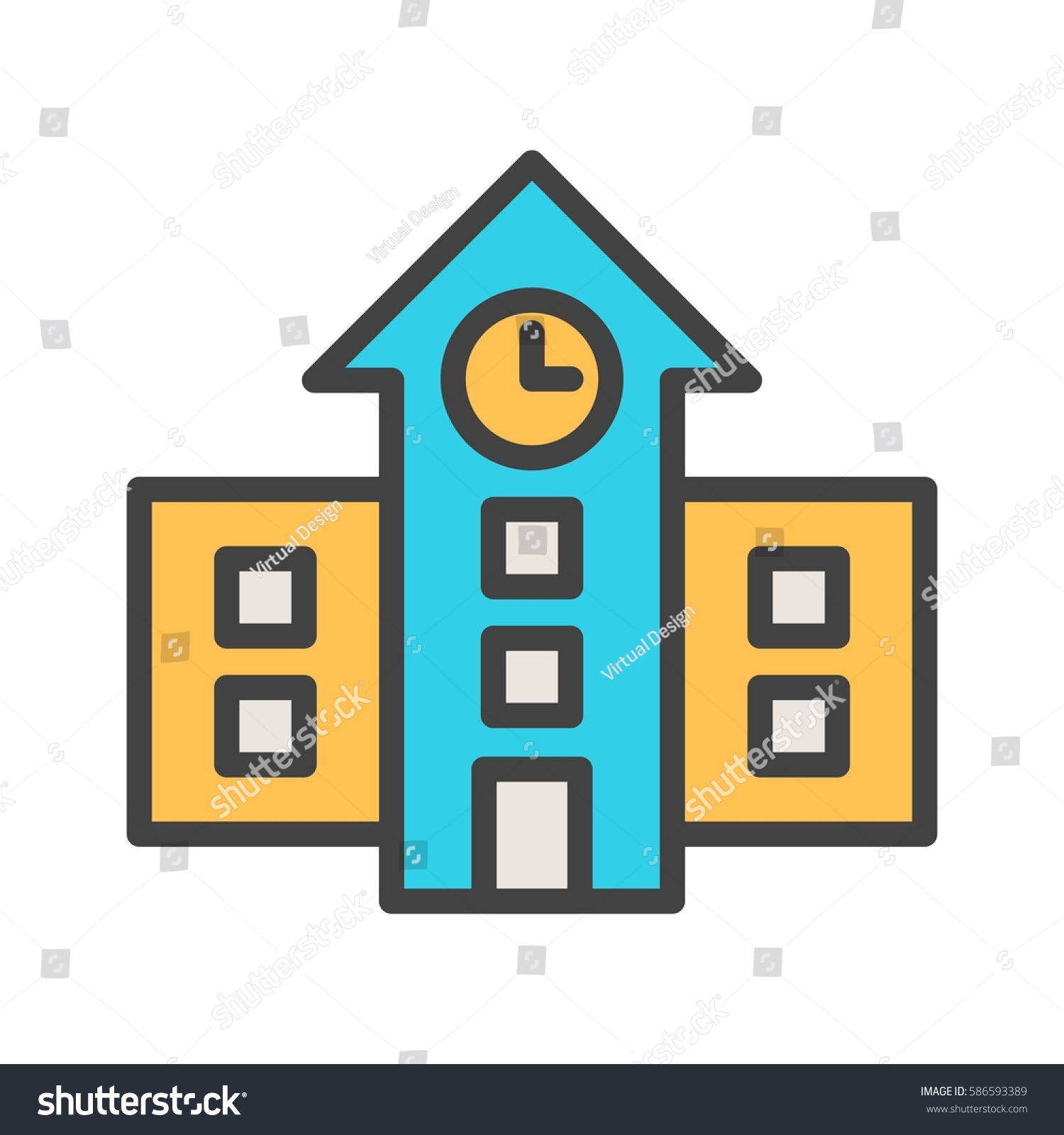 Institute Vector Illustration Stock Vector (Royalty Free) 586593389