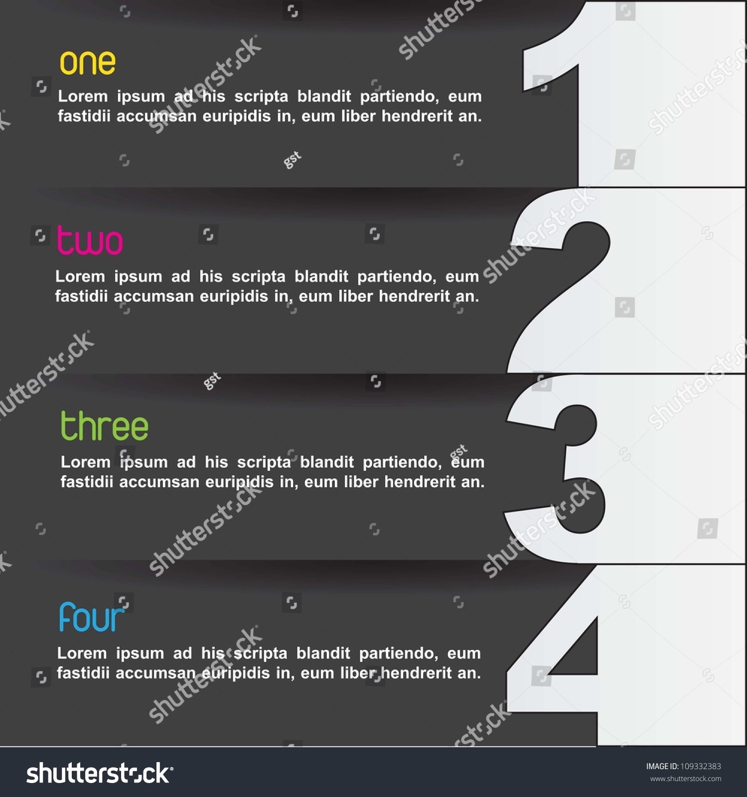 Instructions Do Something Steps Stock Vector (Royalty Free) 109332383