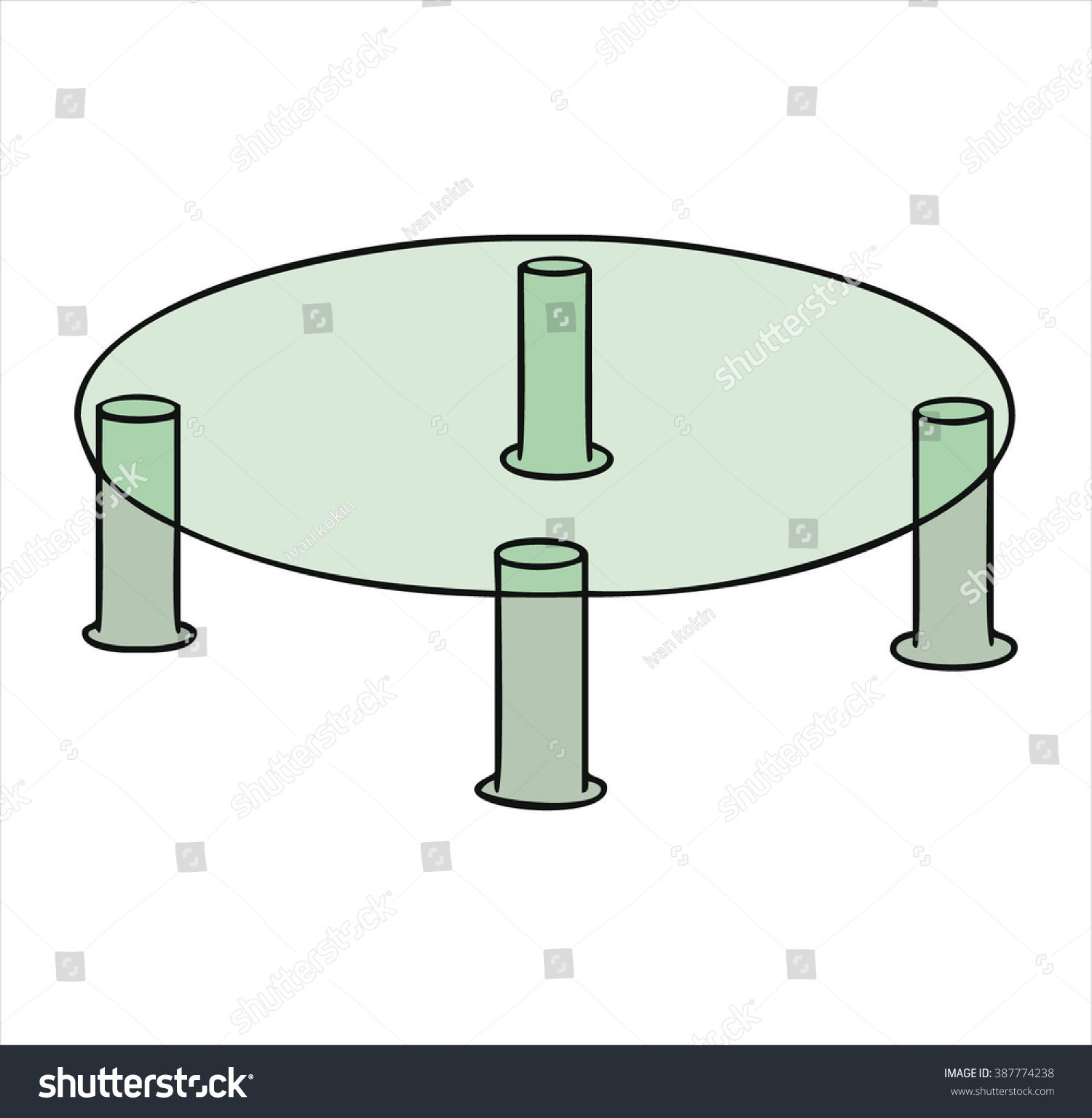 Insulated Glass Table Cartoon Vector Stock Vector (Royalty Free ...