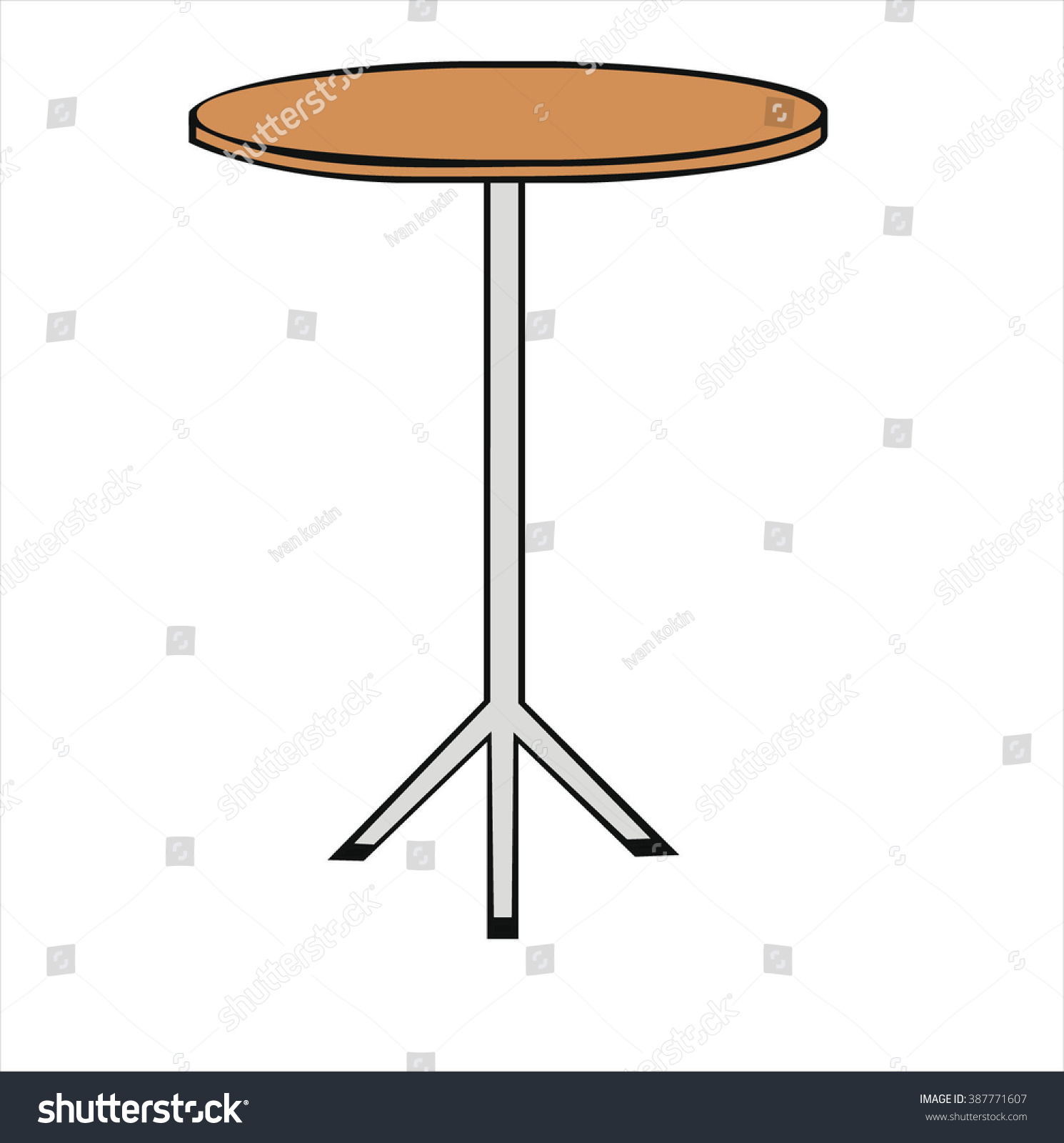 Insulated Round Bar Table Cartoon Vector Stock Vector (Royalty Free ...