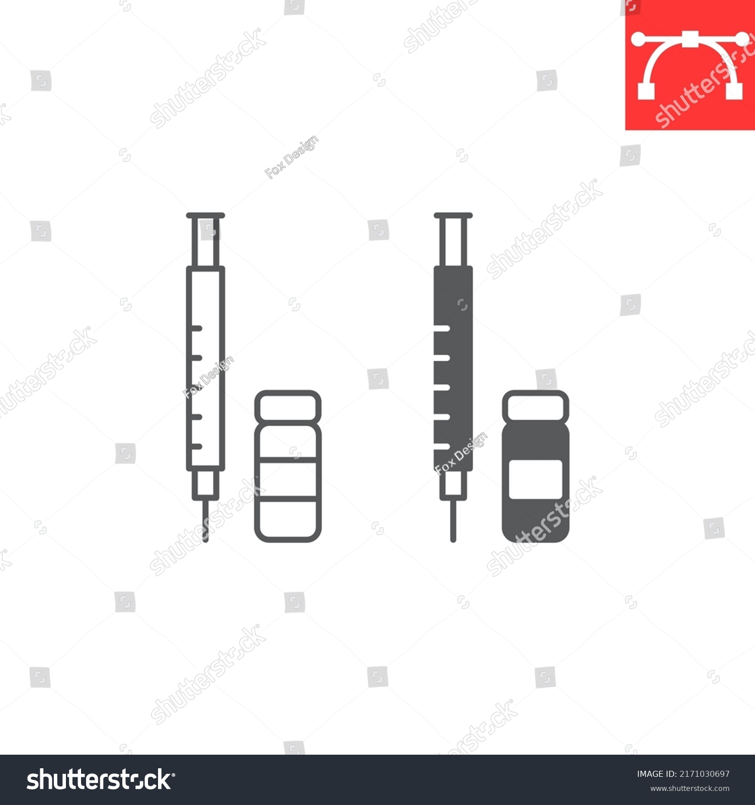 Insulin Injection Line Glyph Icon Diabetic Stock Vector Royalty Free 2171030697 Shutterstock