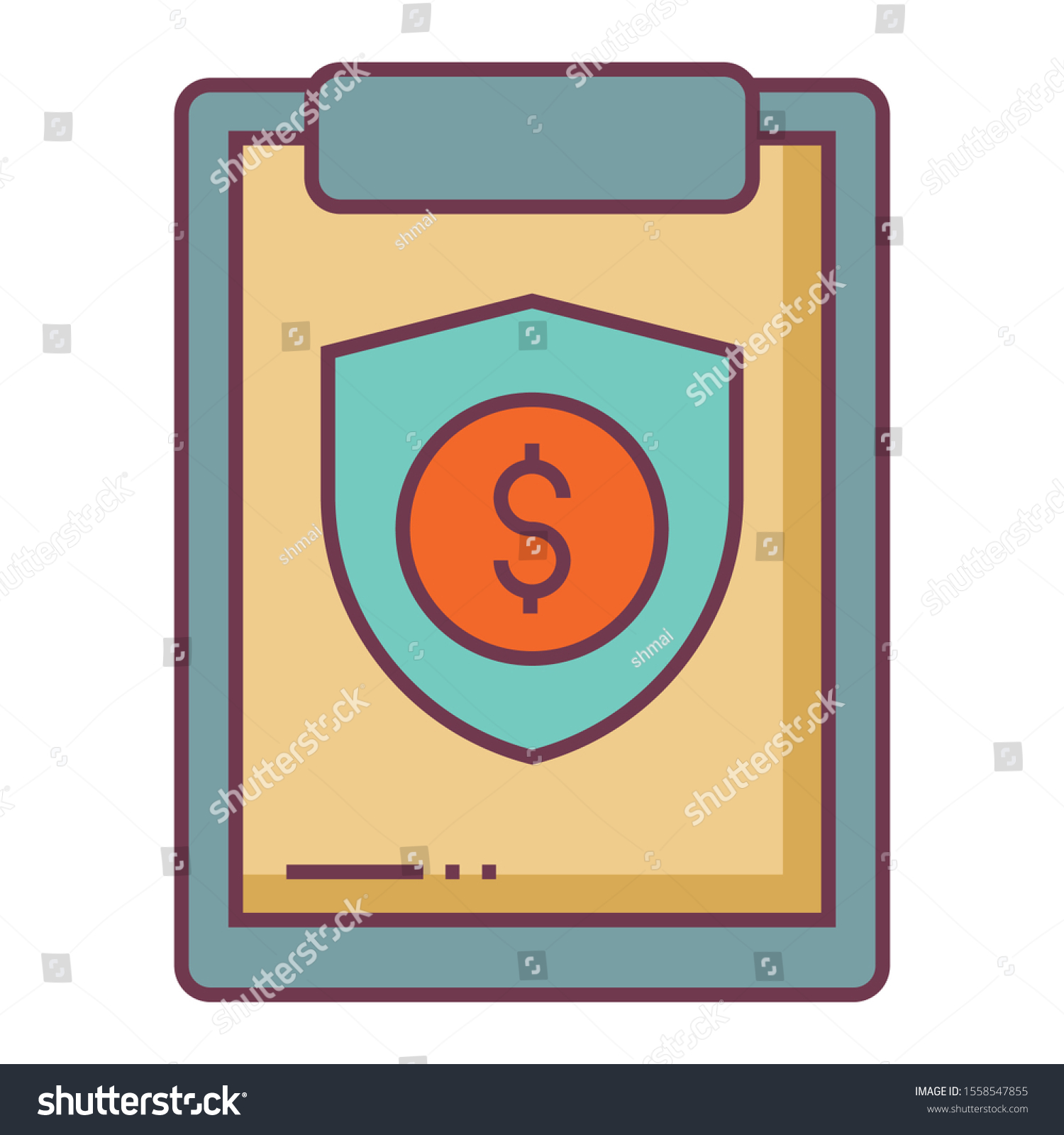 Insurance Policy File Folder Form Concept: vector de stock (libre de ...