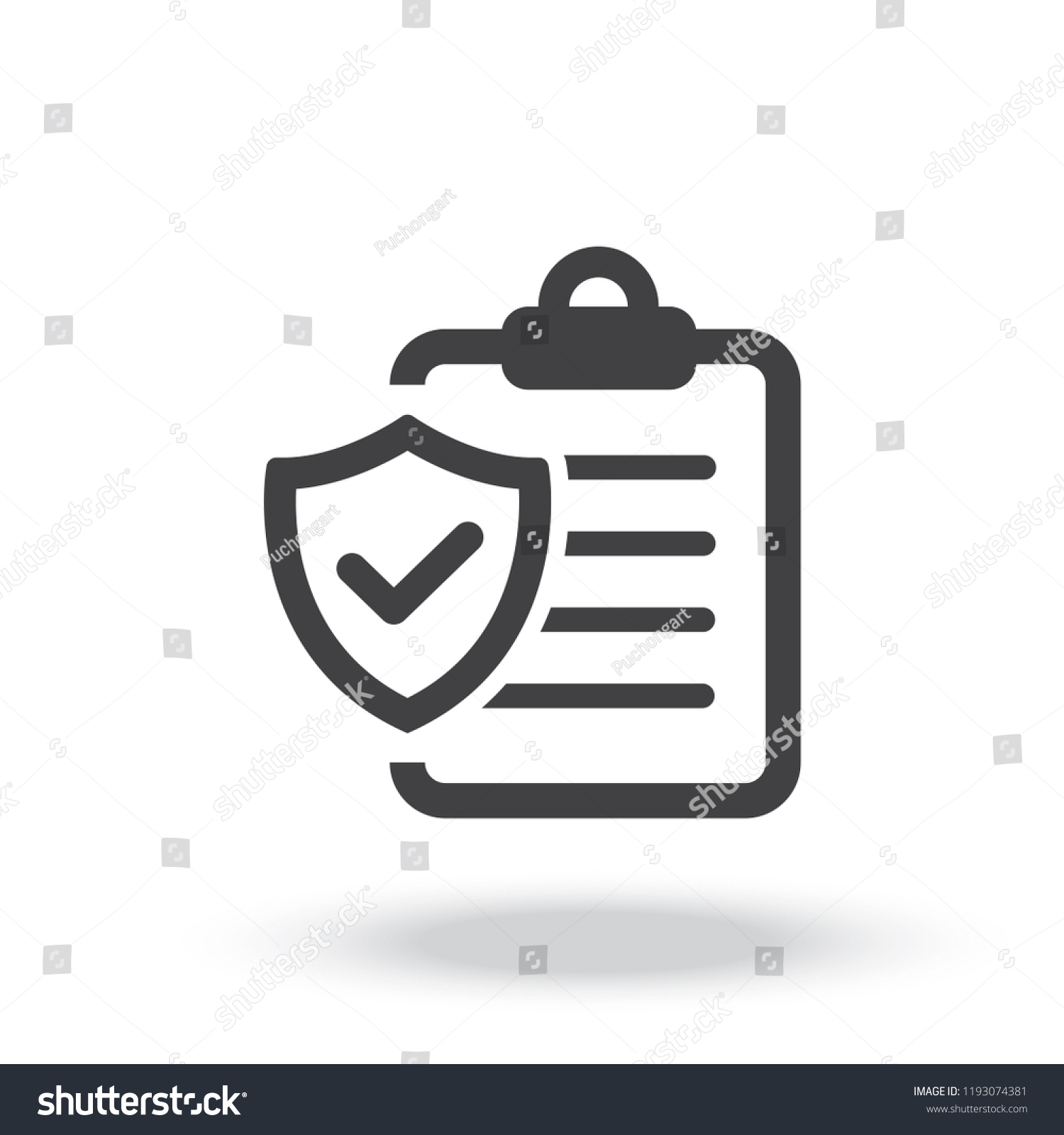 Insurance Policy Icon Vector Stock Vector (Royalty Free) 1193074381 ...