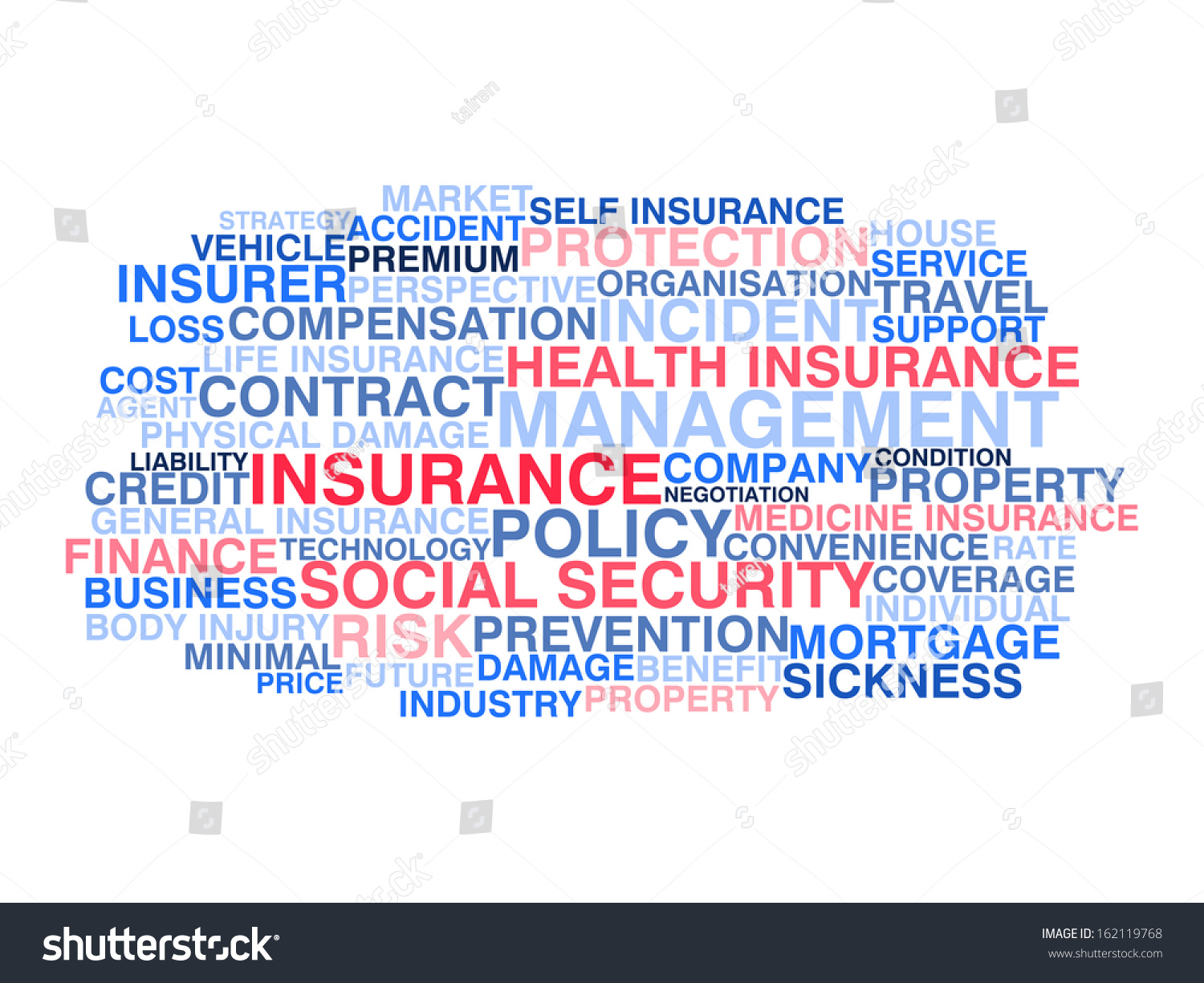 Insurance Word Cloud Concept Stock Vector (Royalty Free) 162119768 ...