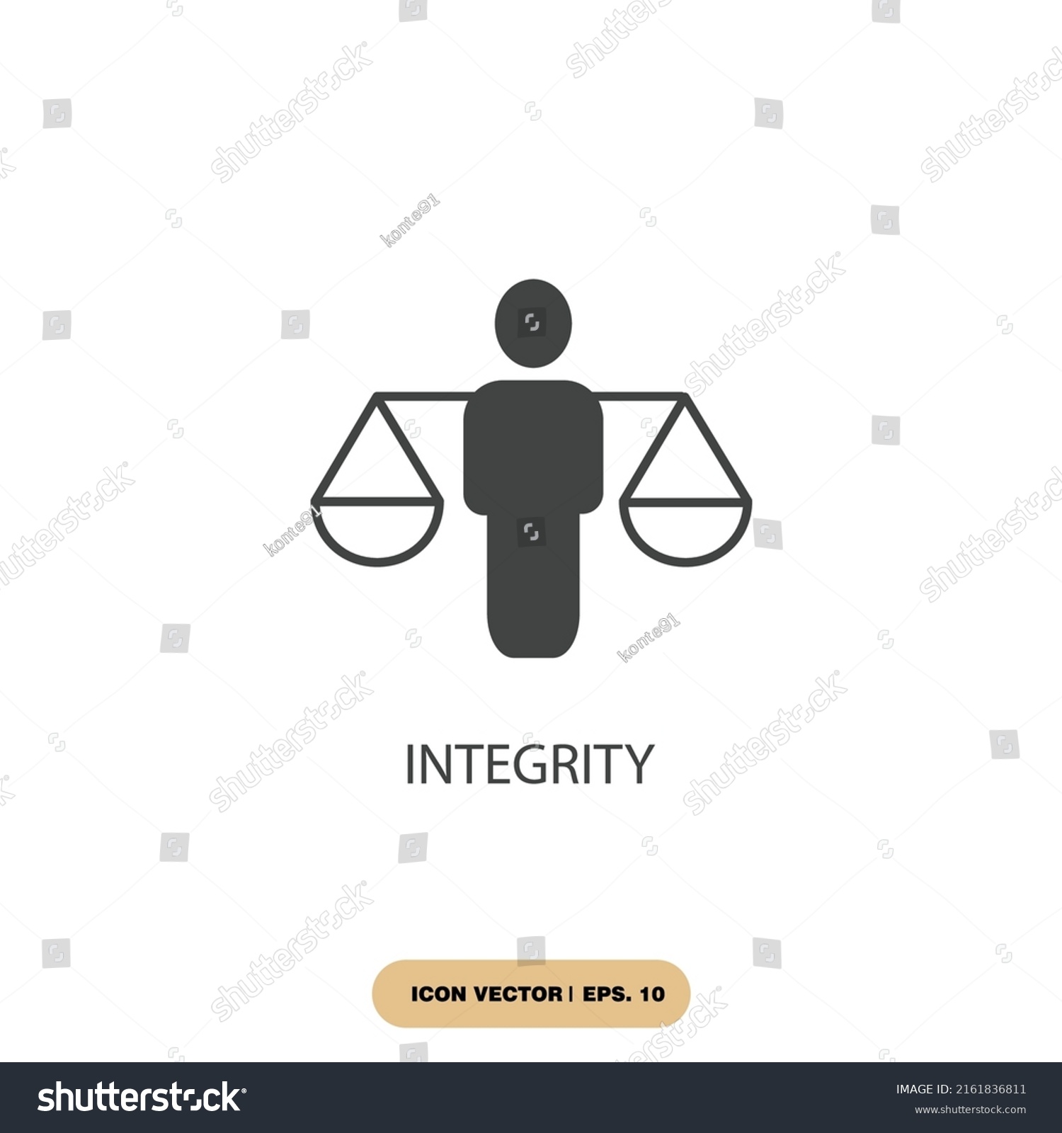 Integrity Icons Symbol Vector Elements Infographic Stock Vector ...