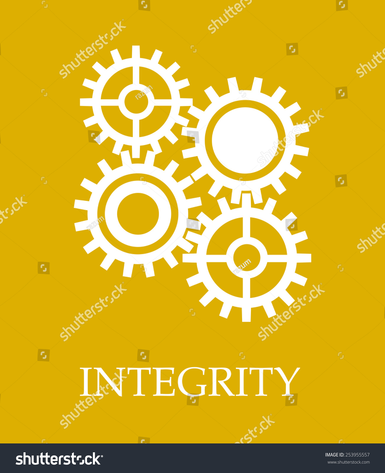 Integrity Poster Design Typography Stock Vector (Royalty Free) 253955557
